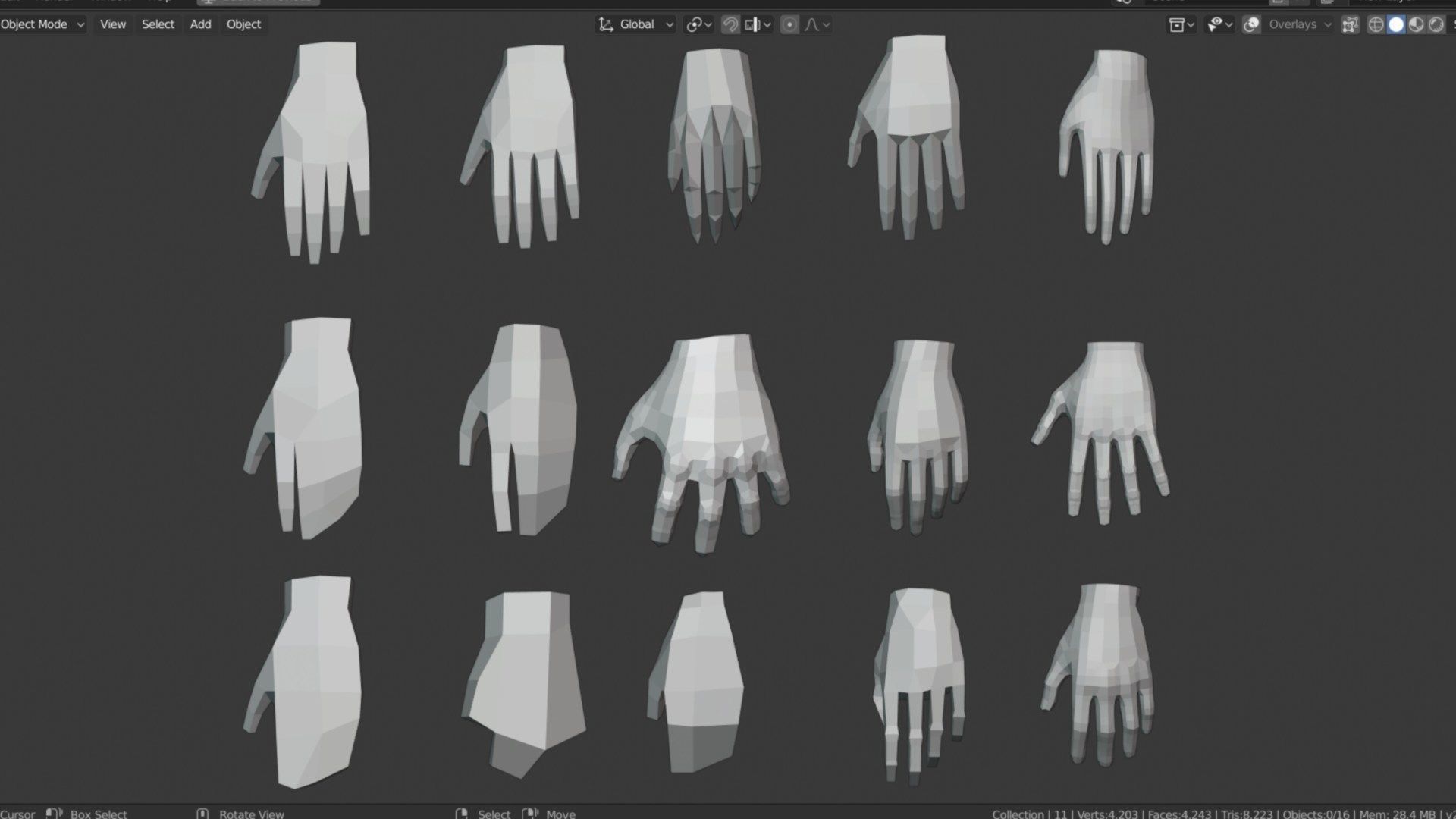 3D model LP Hands base mesh VR / AR / low-poly | CGTrader