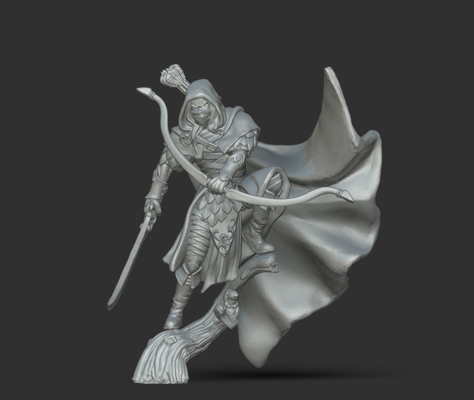 Wood Elf ranger - 35mm scale 3D model 3D printable | CGTrader