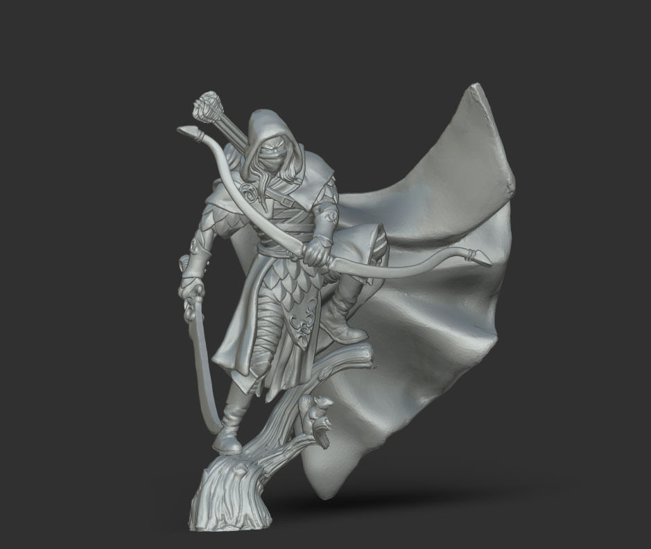 Wood Elf ranger - 35mm scale 3D model 3D printable | CGTrader