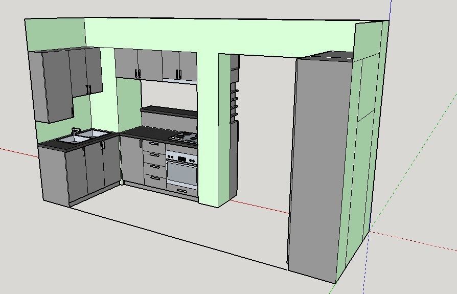 kitchen with bar counter 3D model animated | CGTrader