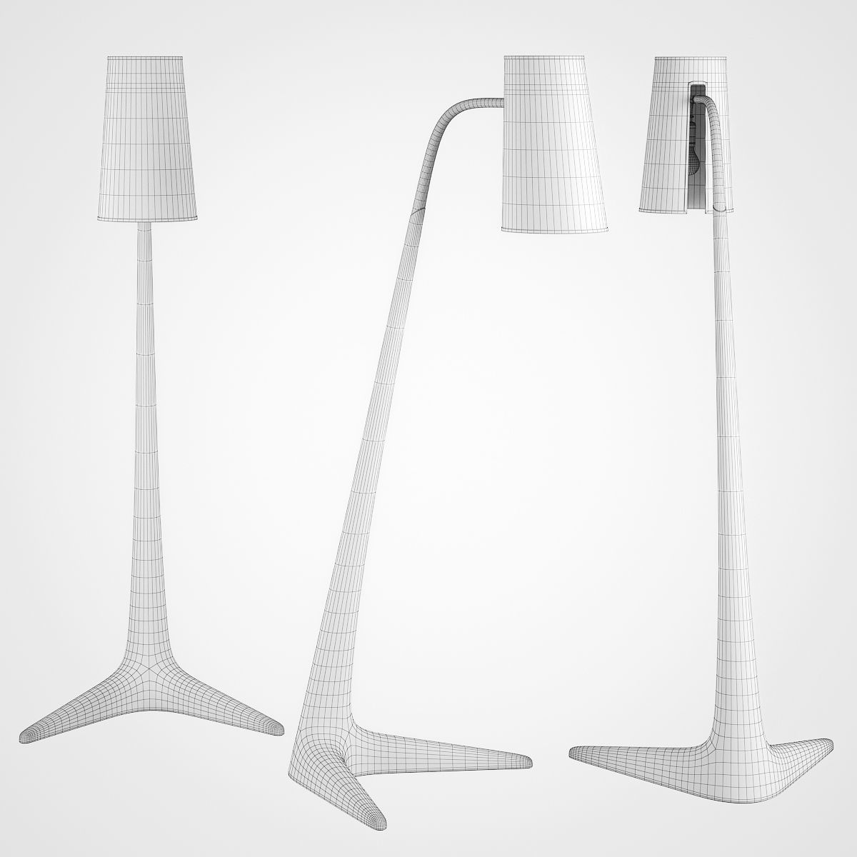 Vladimir Kagan 2080 Cygnet Floor Lamp 3D model | CGTrader