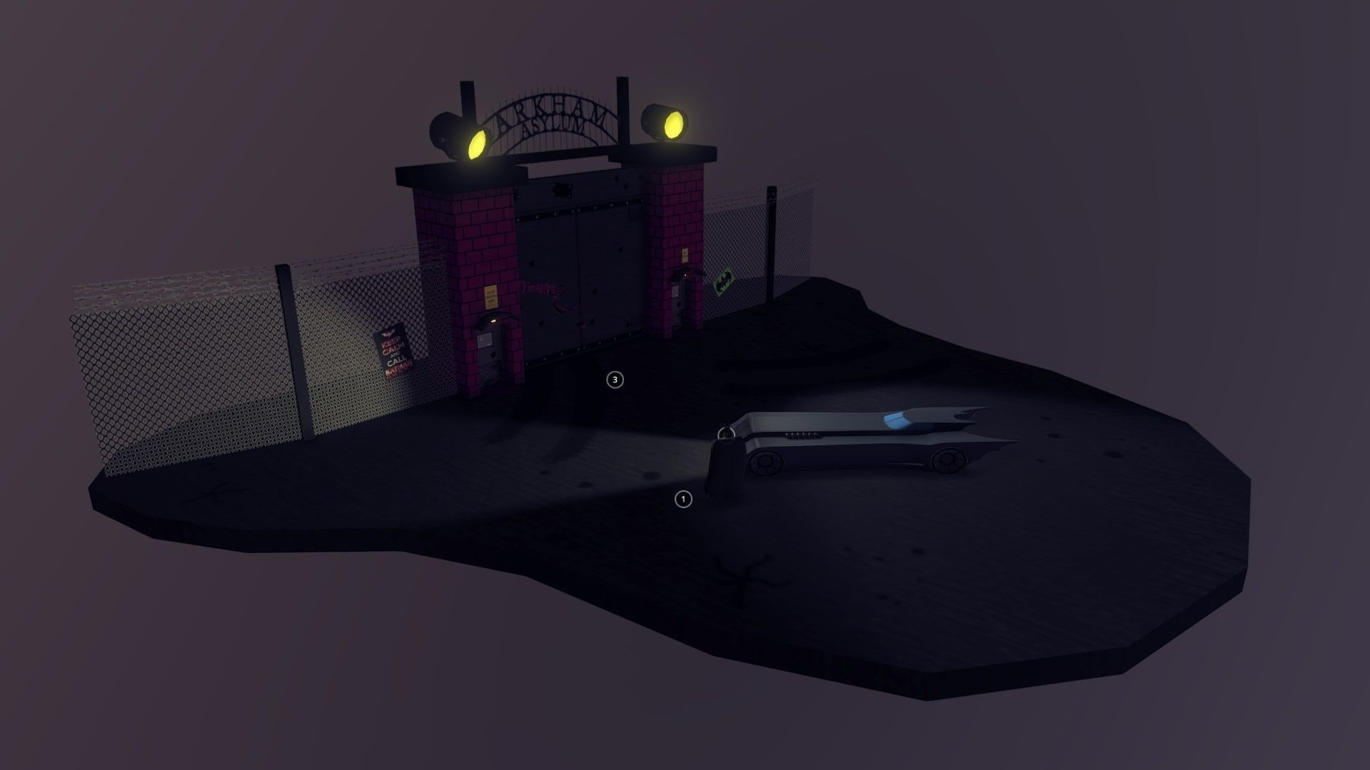 3D model Gate of the Arkham Asylum VR / AR / low-poly | CGTrader