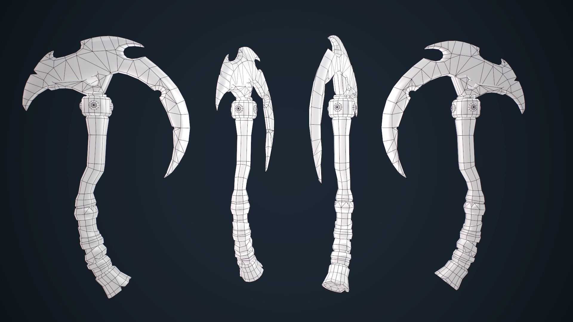 3D model Stylized single-handed scythe weapon VR / AR / low-poly | CGTrader