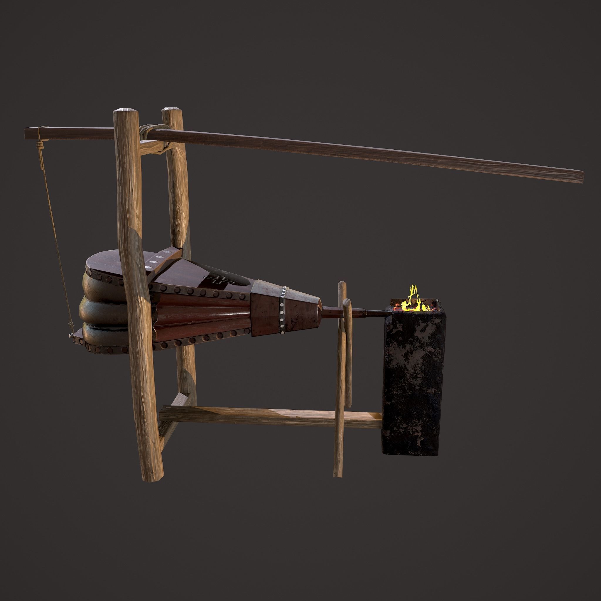 3D model Medieval Bellows VR / AR / low-poly rigged animated | CGTrader