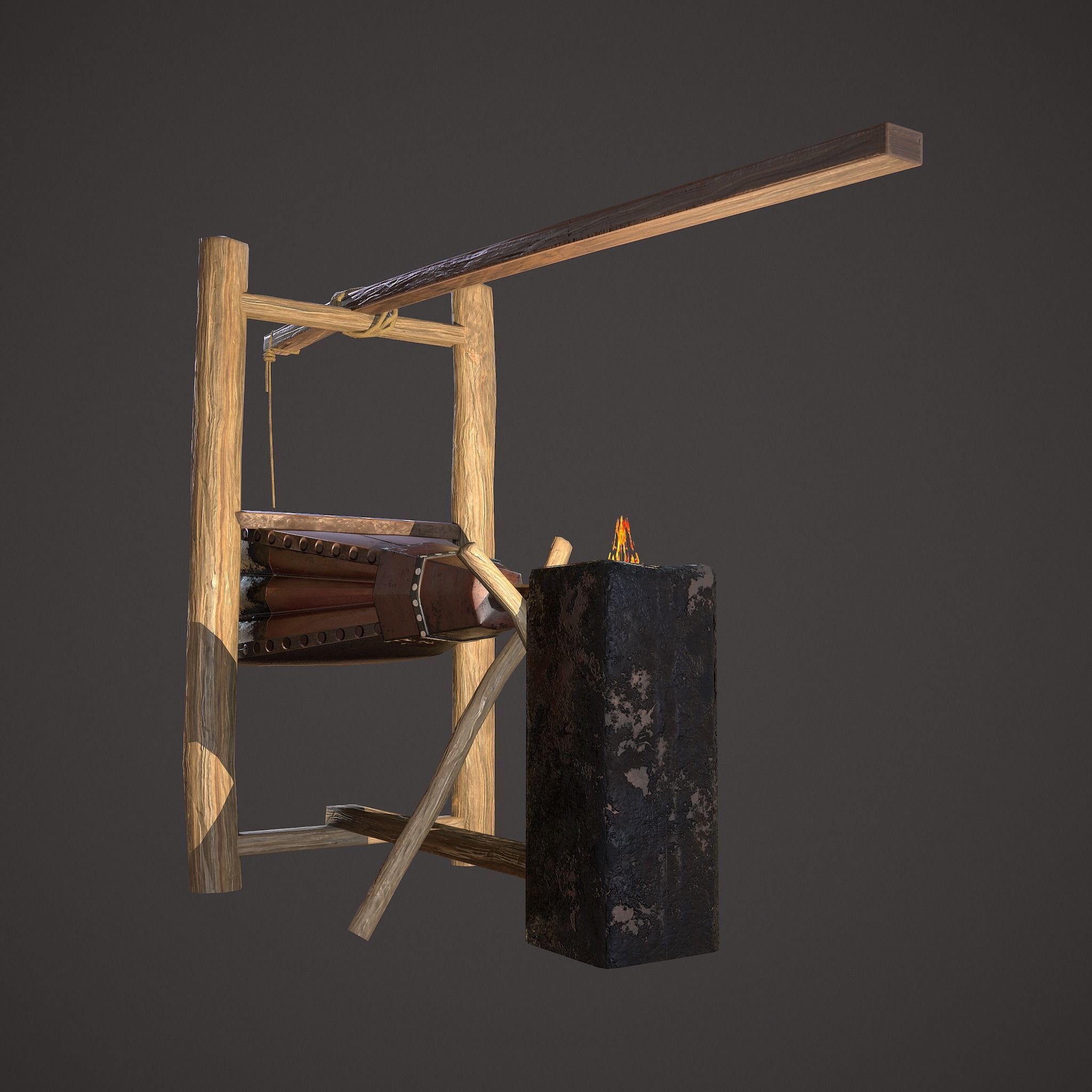 3D model Medieval Bellows VR / AR / low-poly rigged animated | CGTrader
