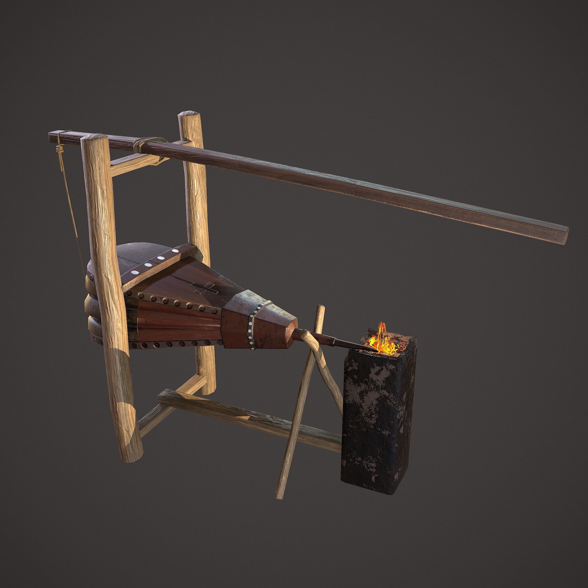 3D model Medieval Bellows VR / AR / low-poly rigged animated | CGTrader