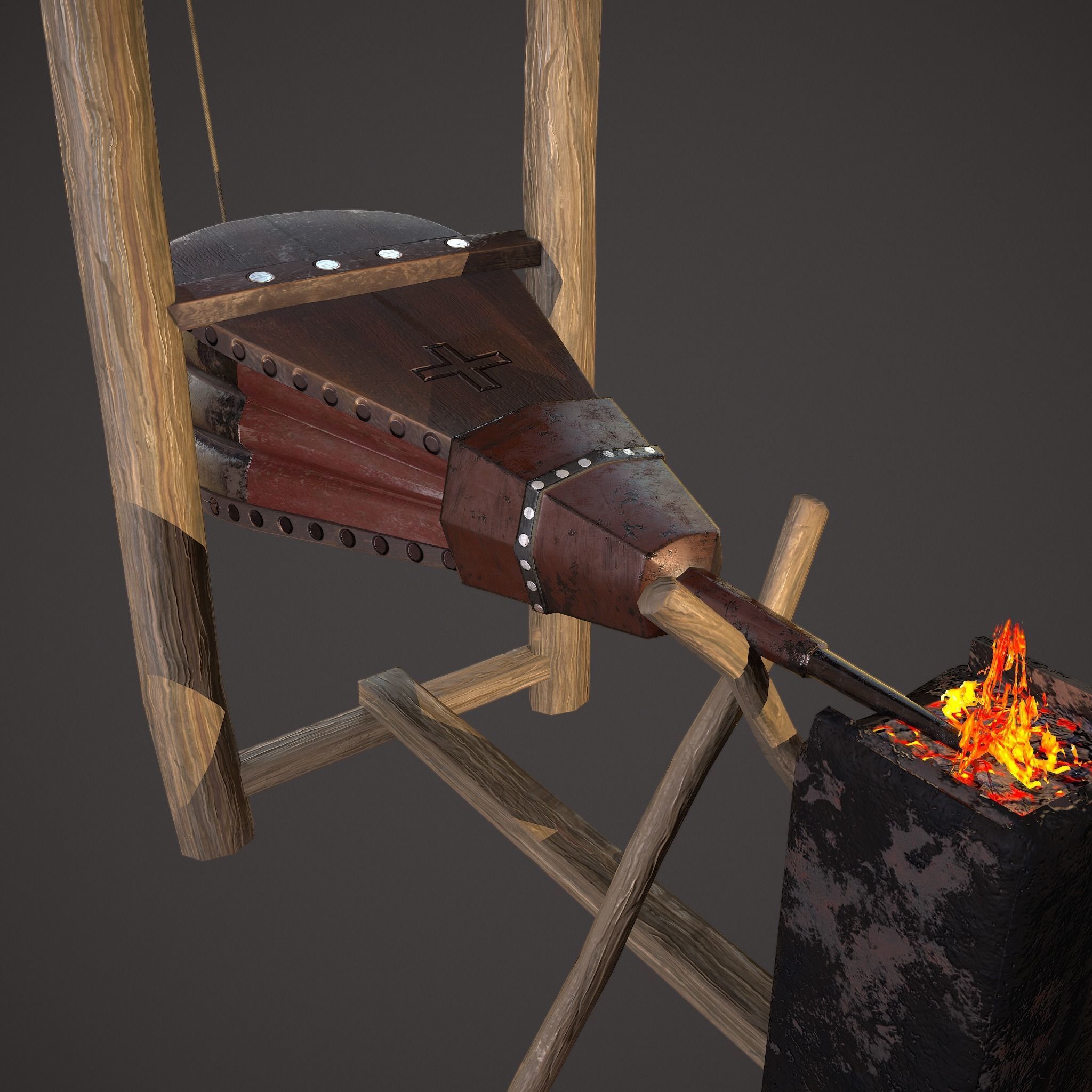 3D model Medieval Bellows VR / AR / low-poly rigged animated | CGTrader