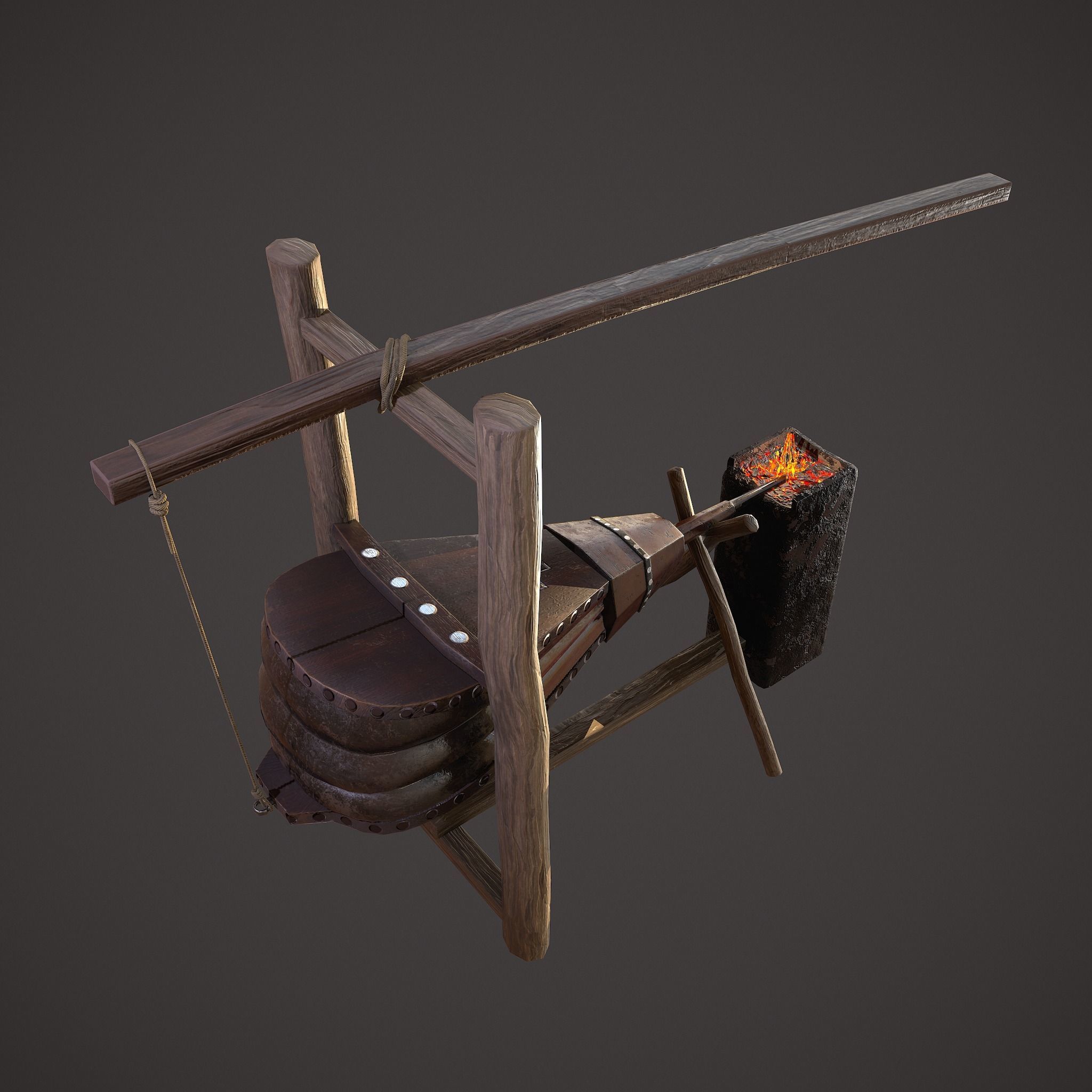 3D model Medieval Bellows VR / AR / low-poly rigged animated | CGTrader