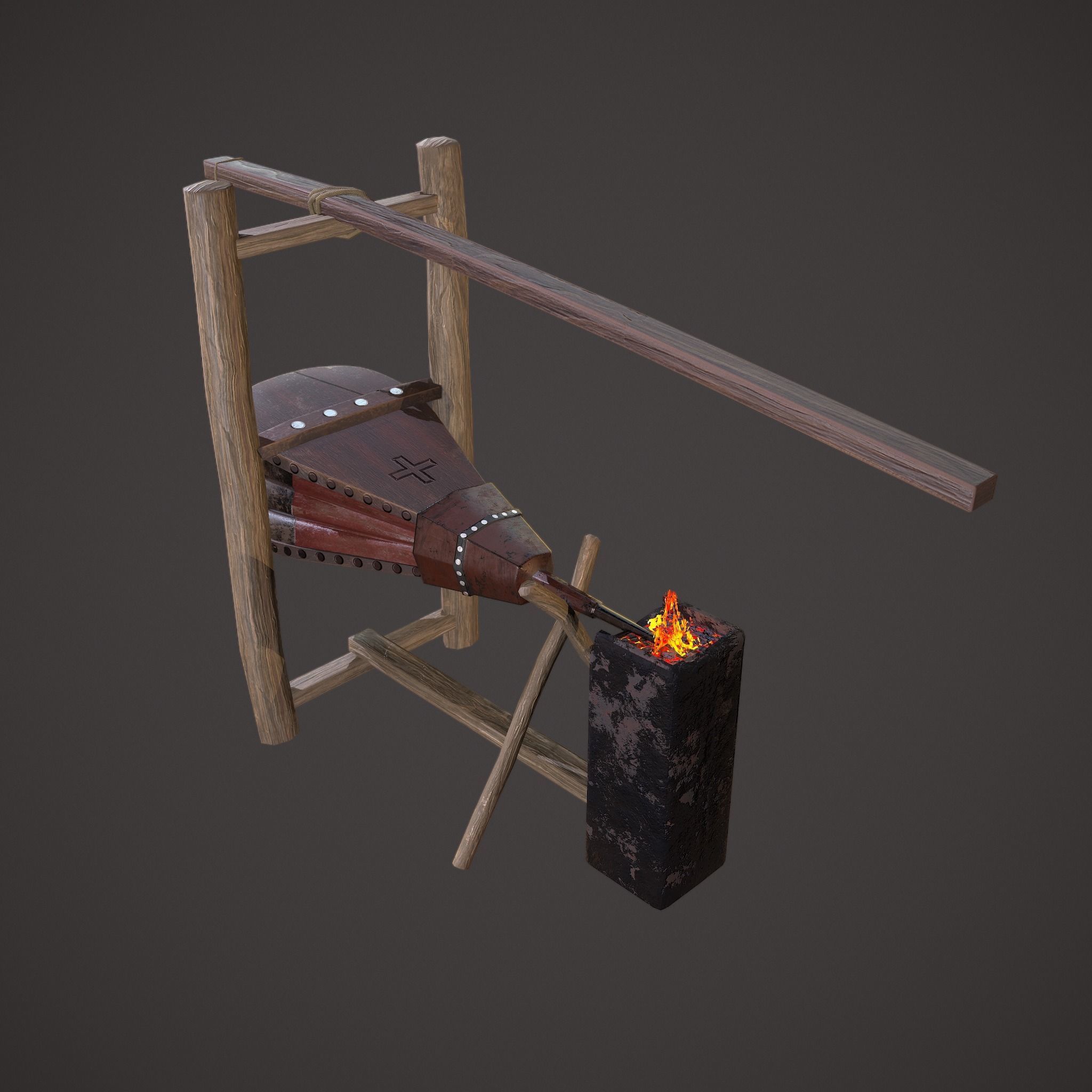 3D model Medieval Bellows VR / AR / low-poly rigged animated | CGTrader