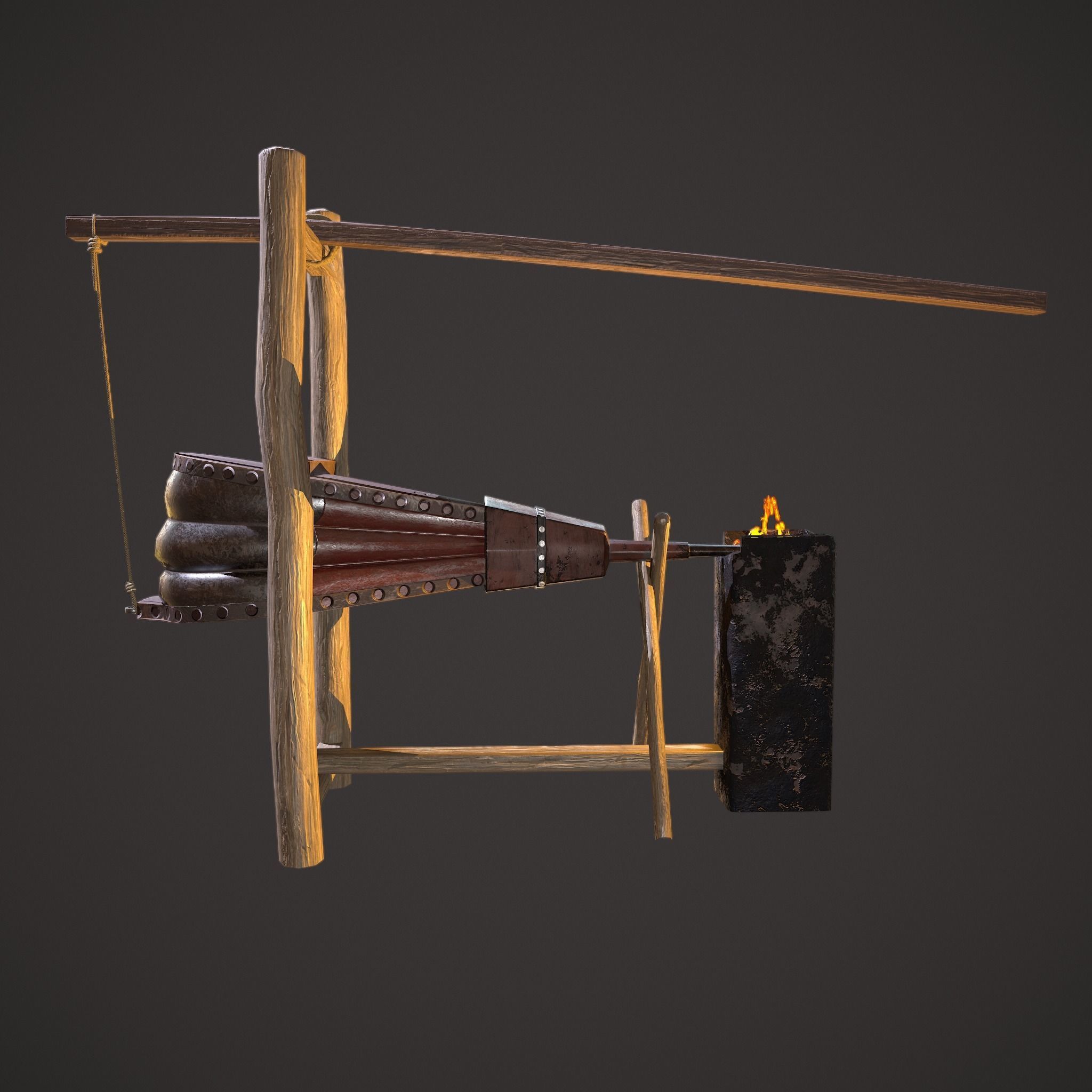 3D model Medieval Bellows VR / AR / low-poly rigged animated | CGTrader