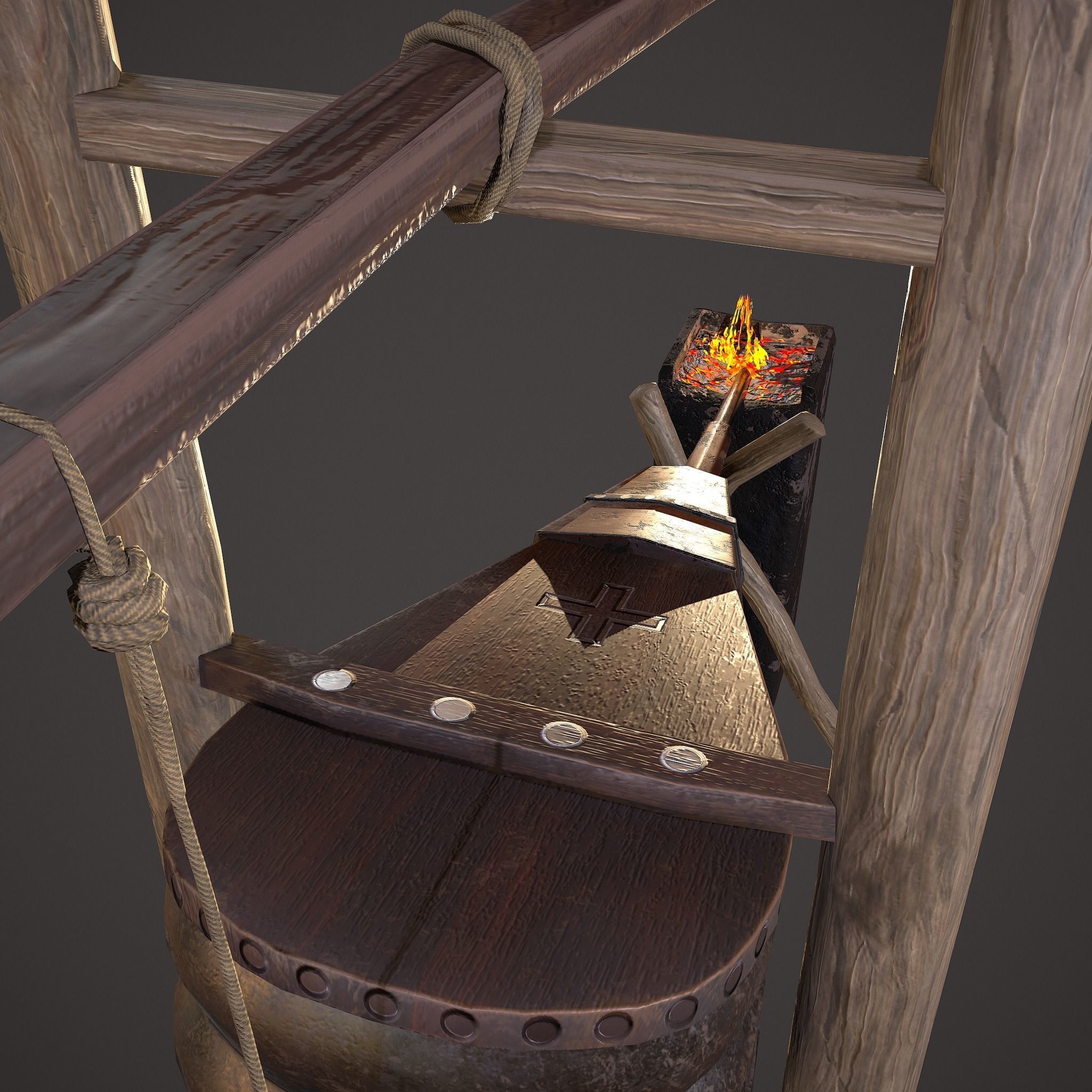 3D model Medieval Bellows VR / AR / low-poly rigged animated | CGTrader