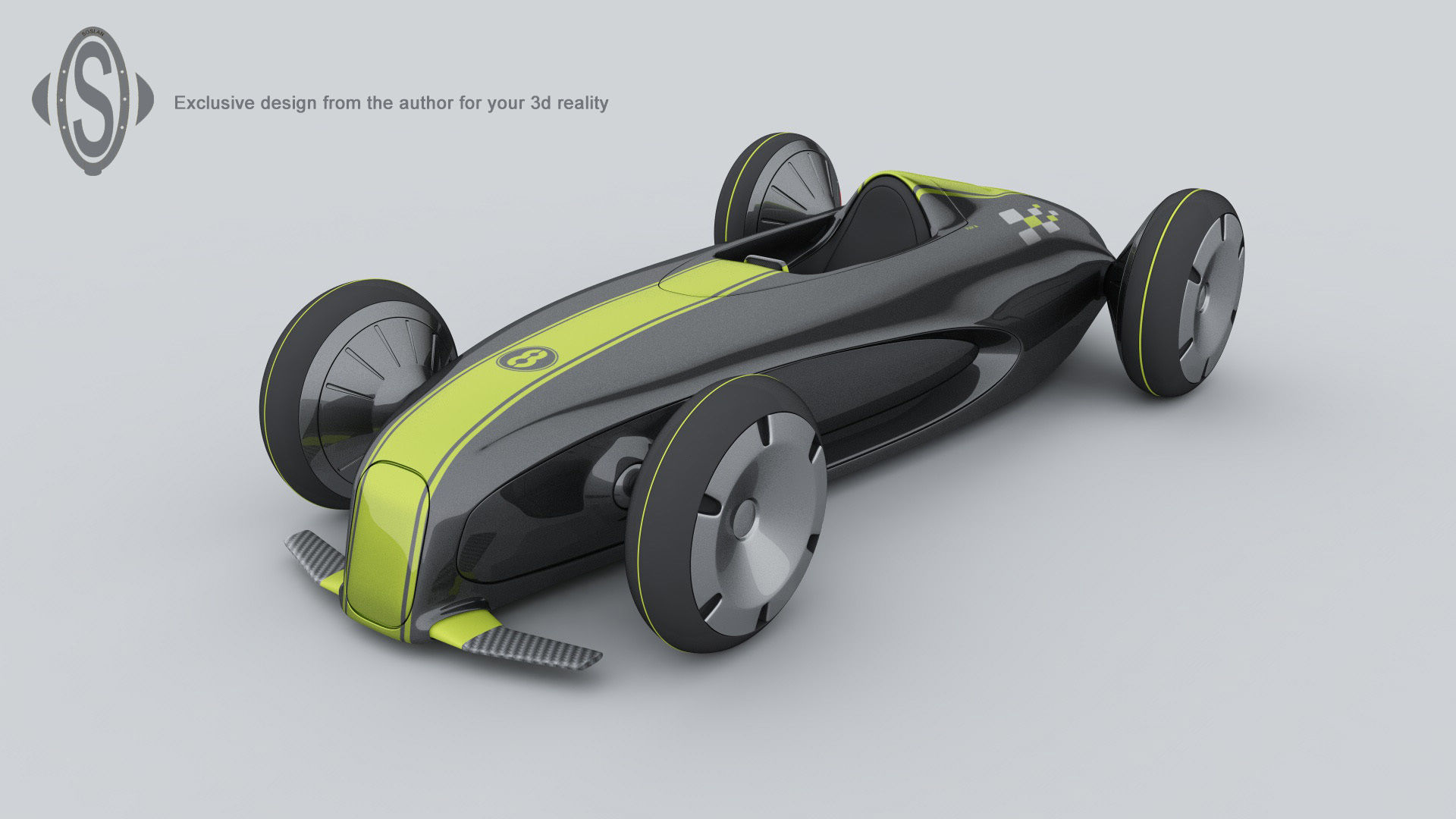 RACER 8 futuristic race car 3D model | CGTrader