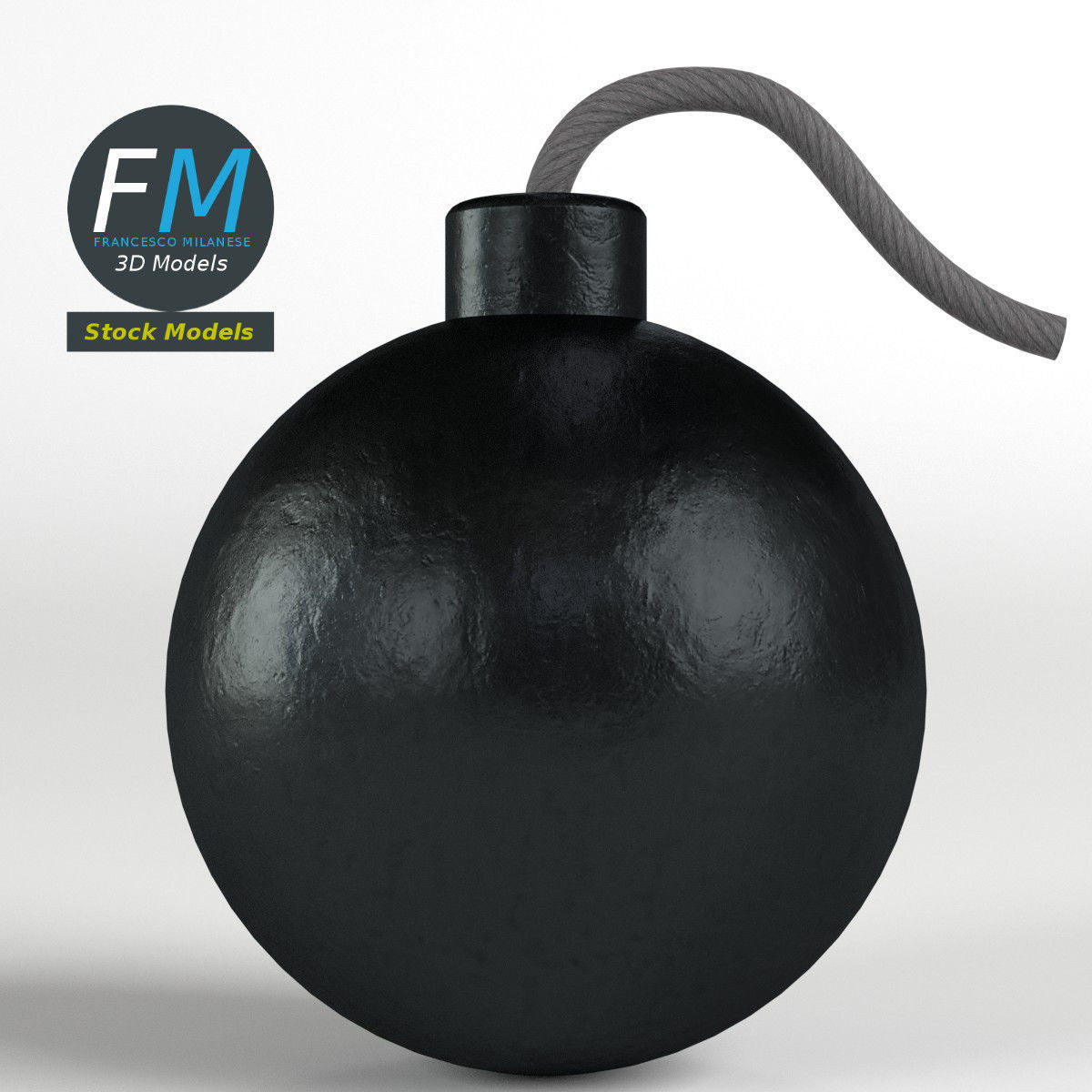 Bomb with fuse 3D model | CGTrader