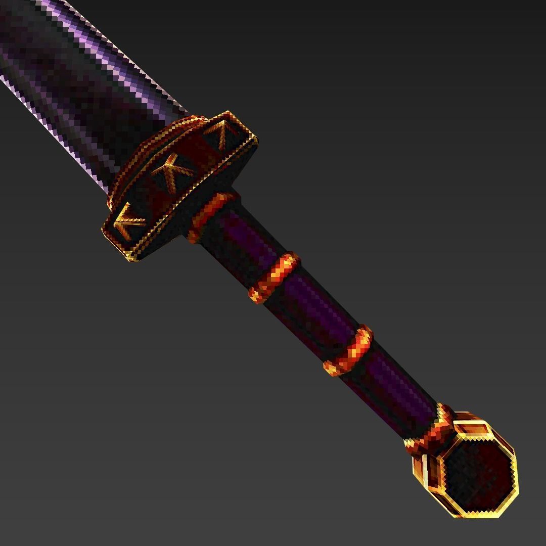 3D model Low Poly Low Res Sword Asset Pack VR / AR / low-poly | CGTrader
