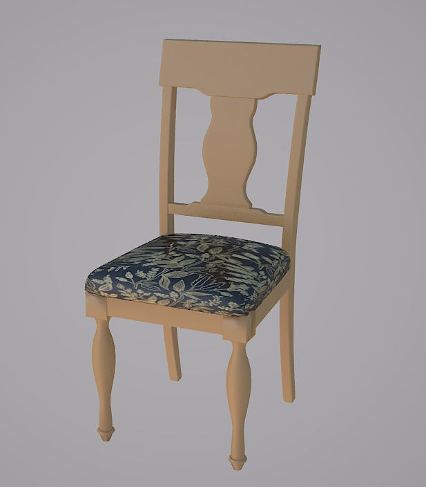 European dining chair with modern luxury design A2 3D