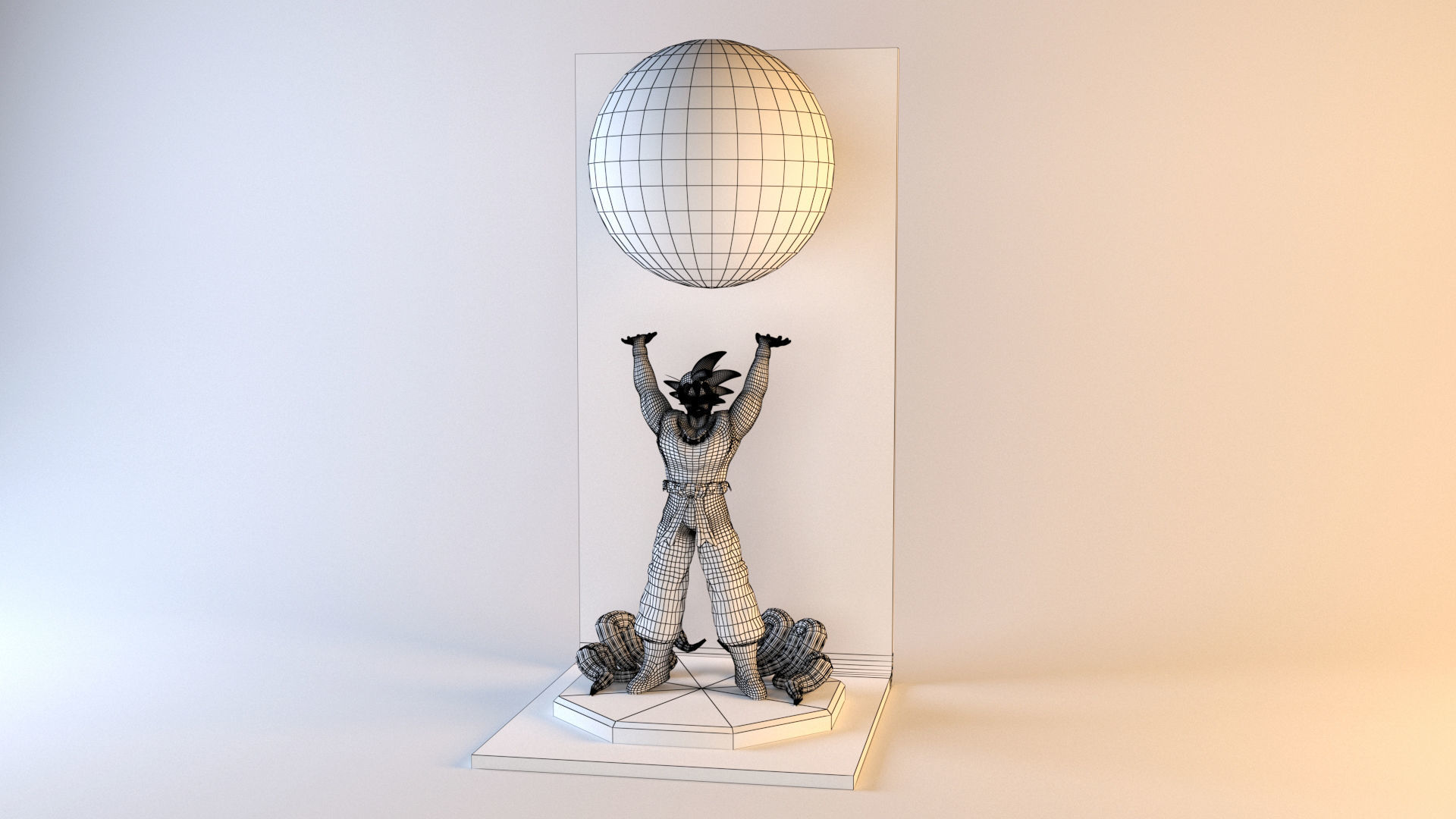 Goku Genkidama Lamp 3D model | CGTrader