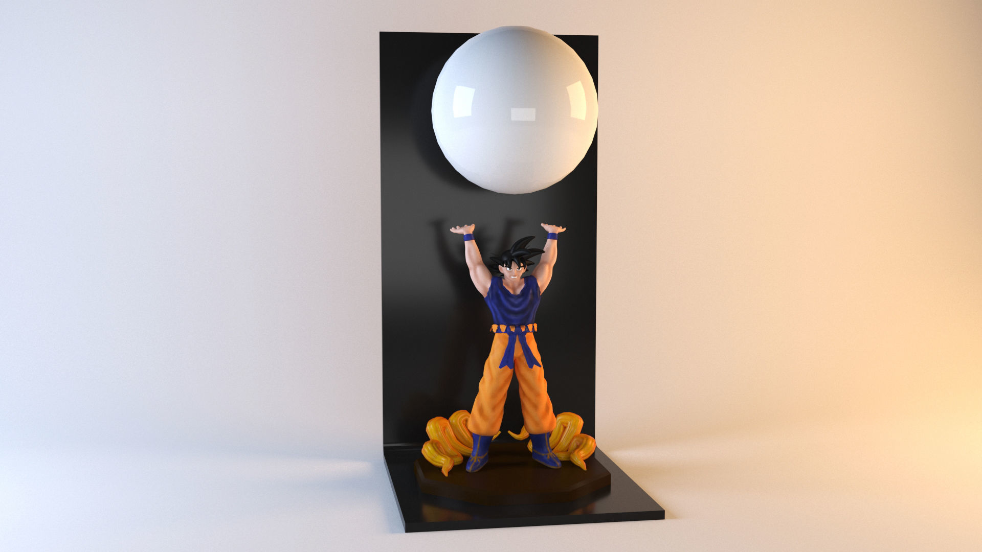 Goku Genkidama Lamp 3D model | CGTrader