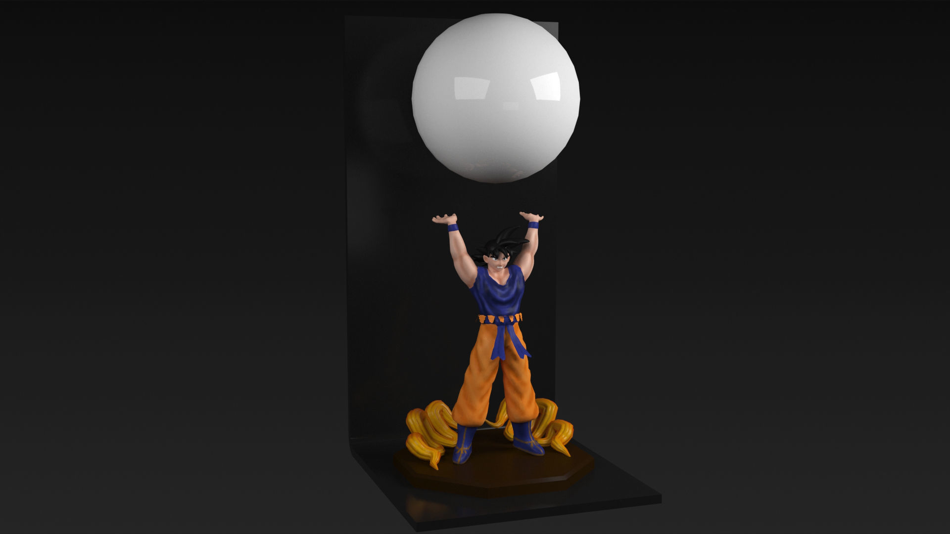 Goku Genkidama Lamp 3D model | CGTrader