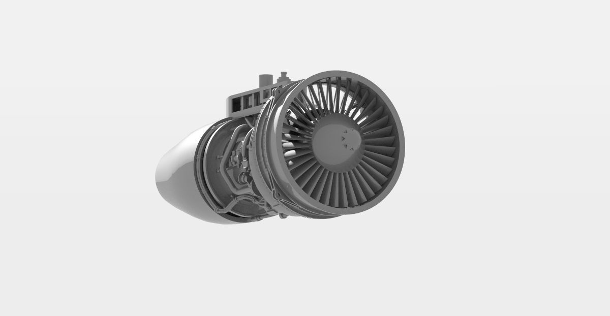 TF34-GE Jet Engine 3D model 3D printable | CGTrader