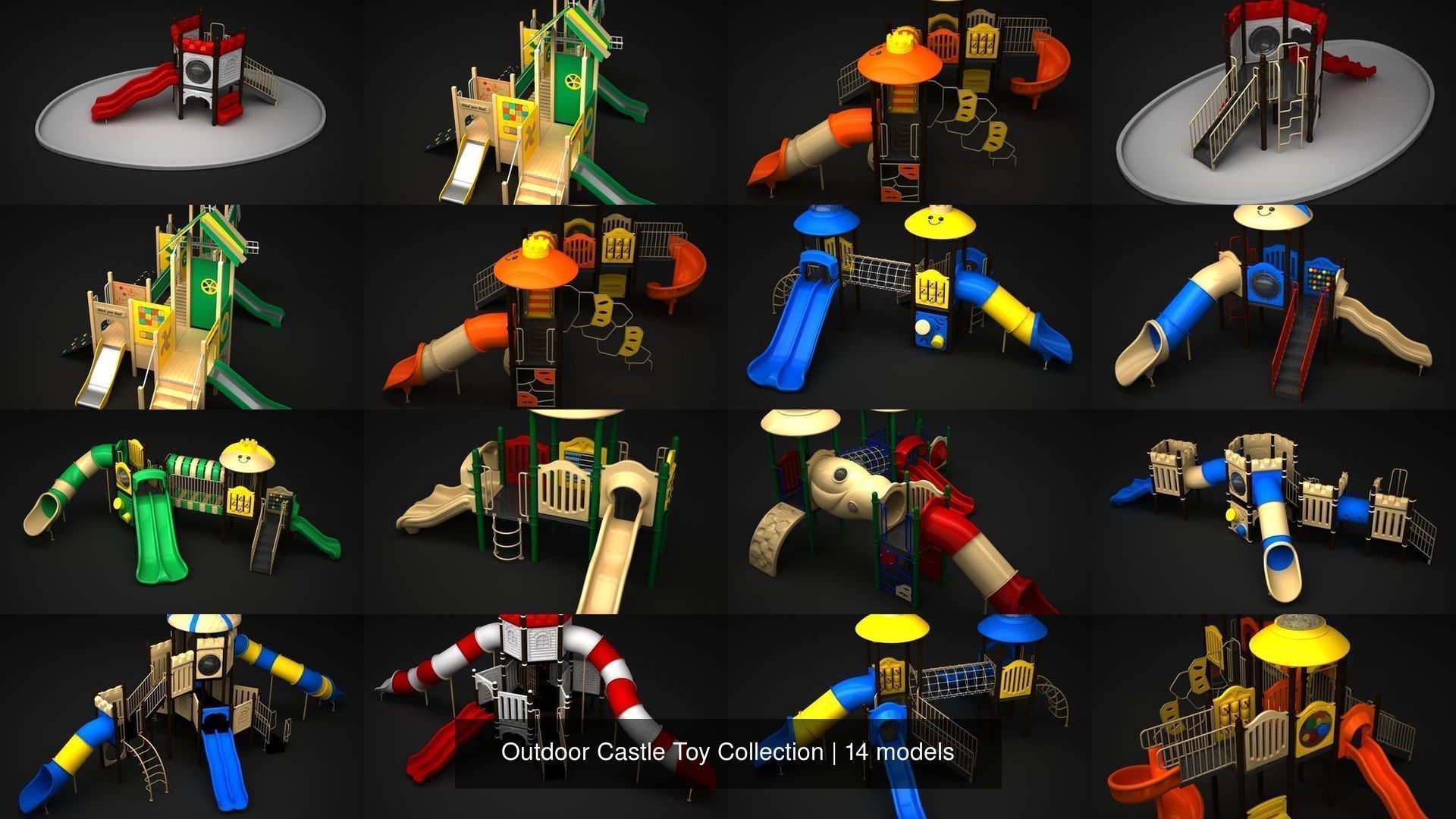 Outdoor Castle Toy Collection | CGTrader