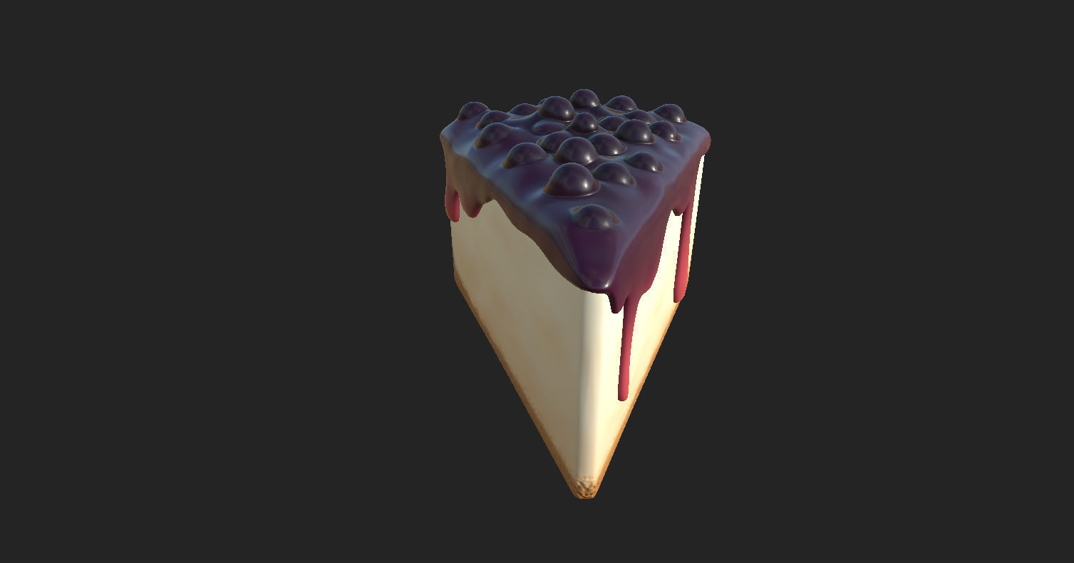 Blueberry Cheesecake 3D model | CGTrader