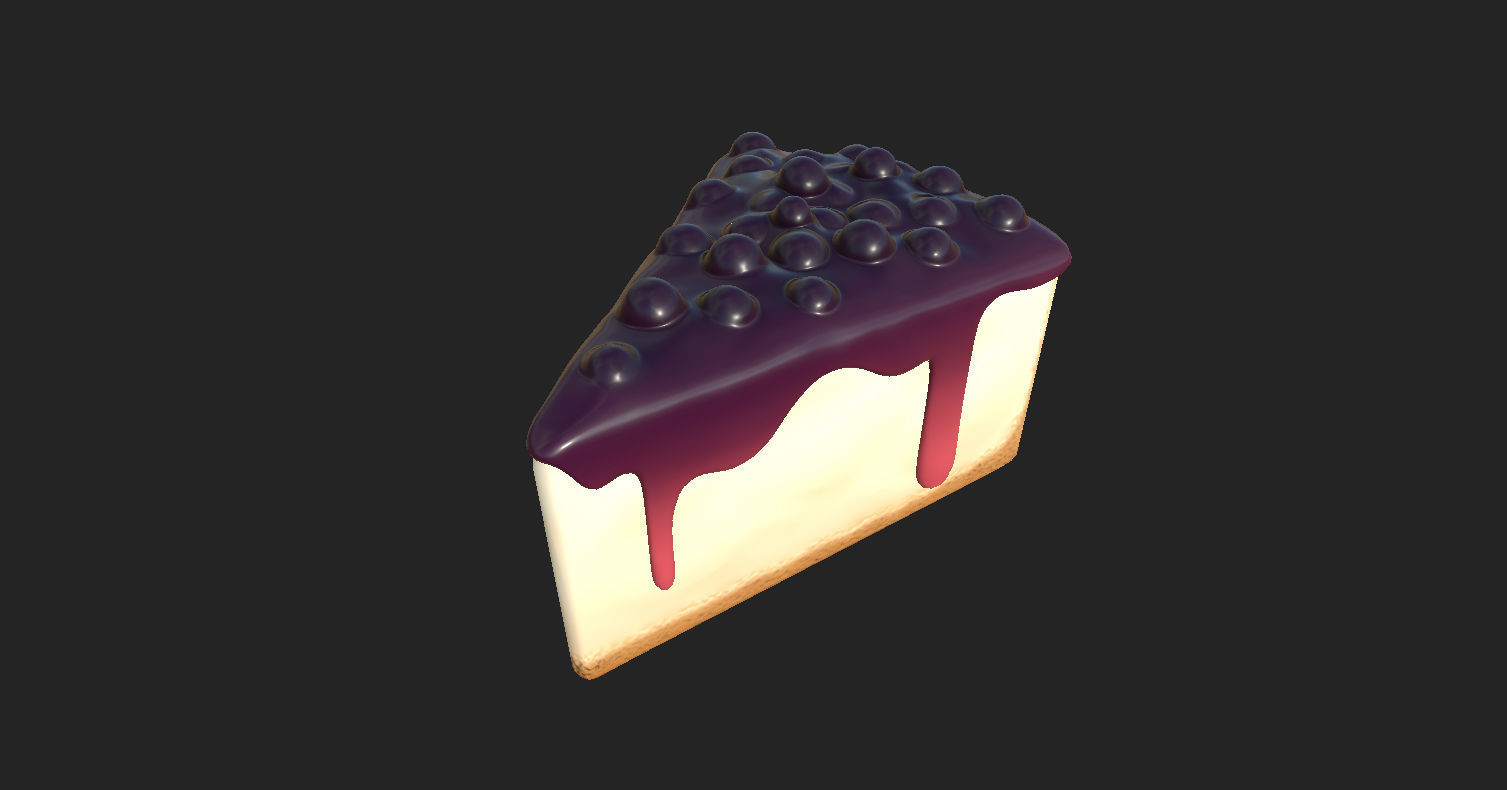 Blueberry Cheesecake 3D model | CGTrader