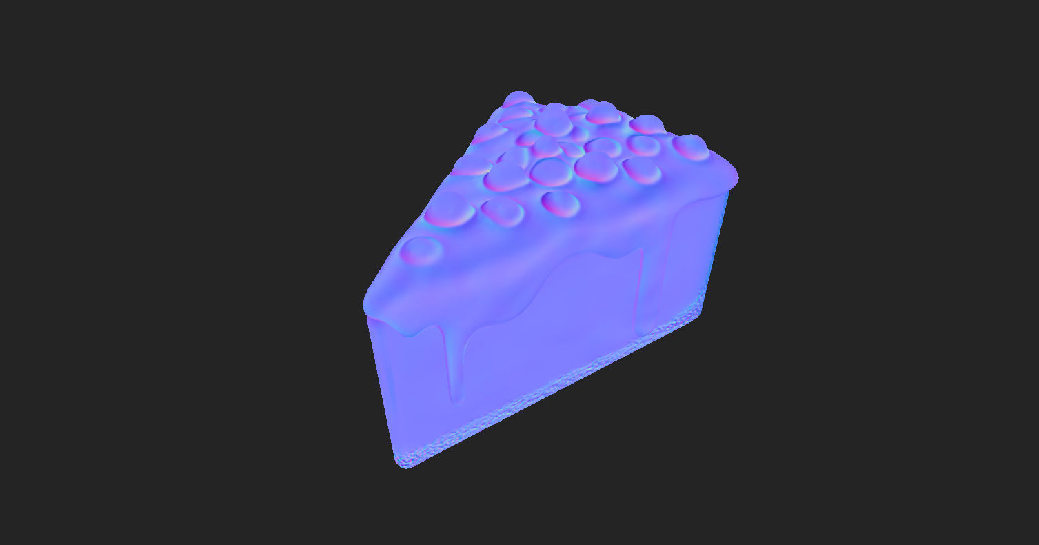 Blueberry Cheesecake 3D model | CGTrader