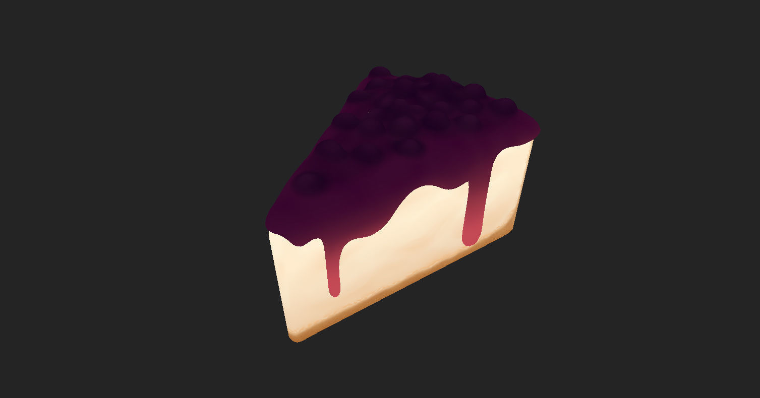 Blueberry Cheesecake 3D model | CGTrader