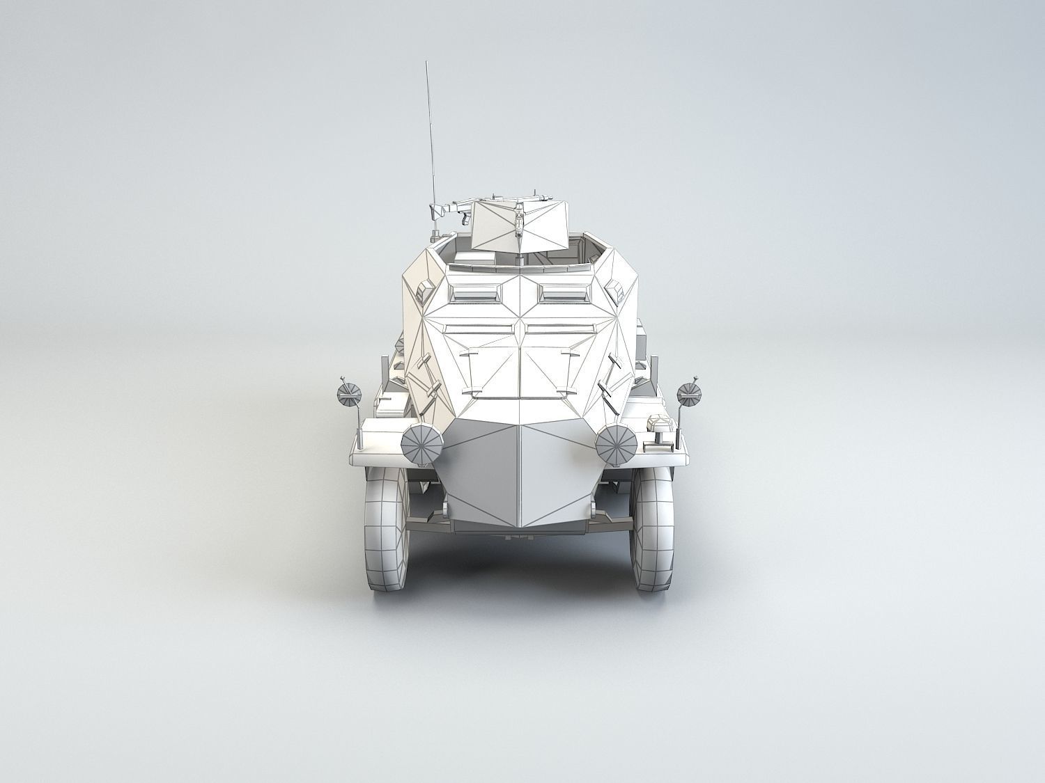 3D model Low Poly Schutzenpanzerwagen SdKfz 250 1 VR / AR / low-poly ...