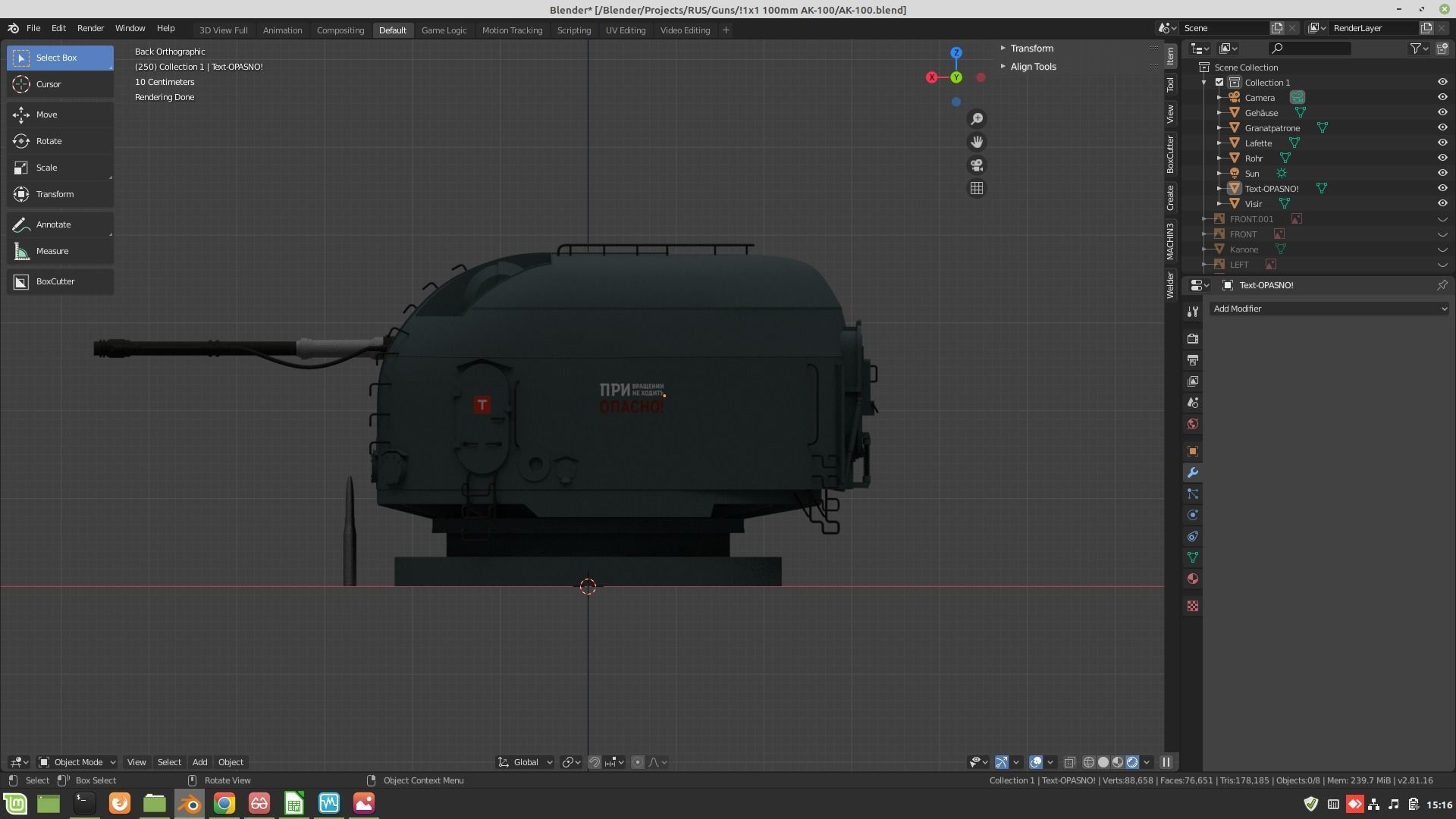 Russian Naval Gun AK-100 3D model | CGTrader