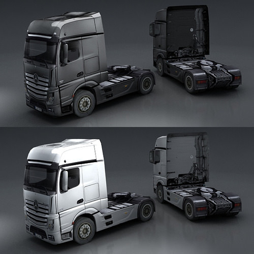 Mercedes Actros 3D Model Game ready .max .fbx - CGTrader.com