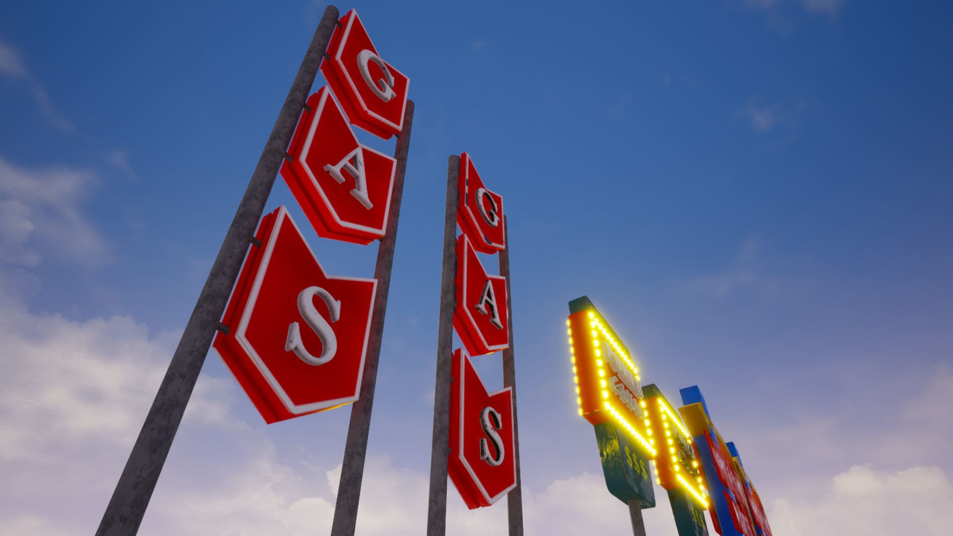 3D model Retro Billboards-Signs Pack VR / AR / low-poly | CGTrader