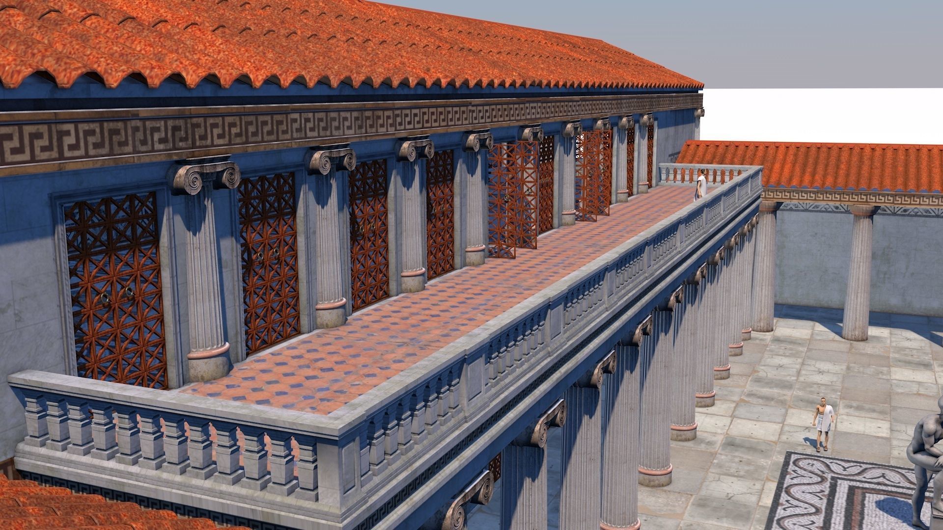 Classic roman palace 3D model | CGTrader