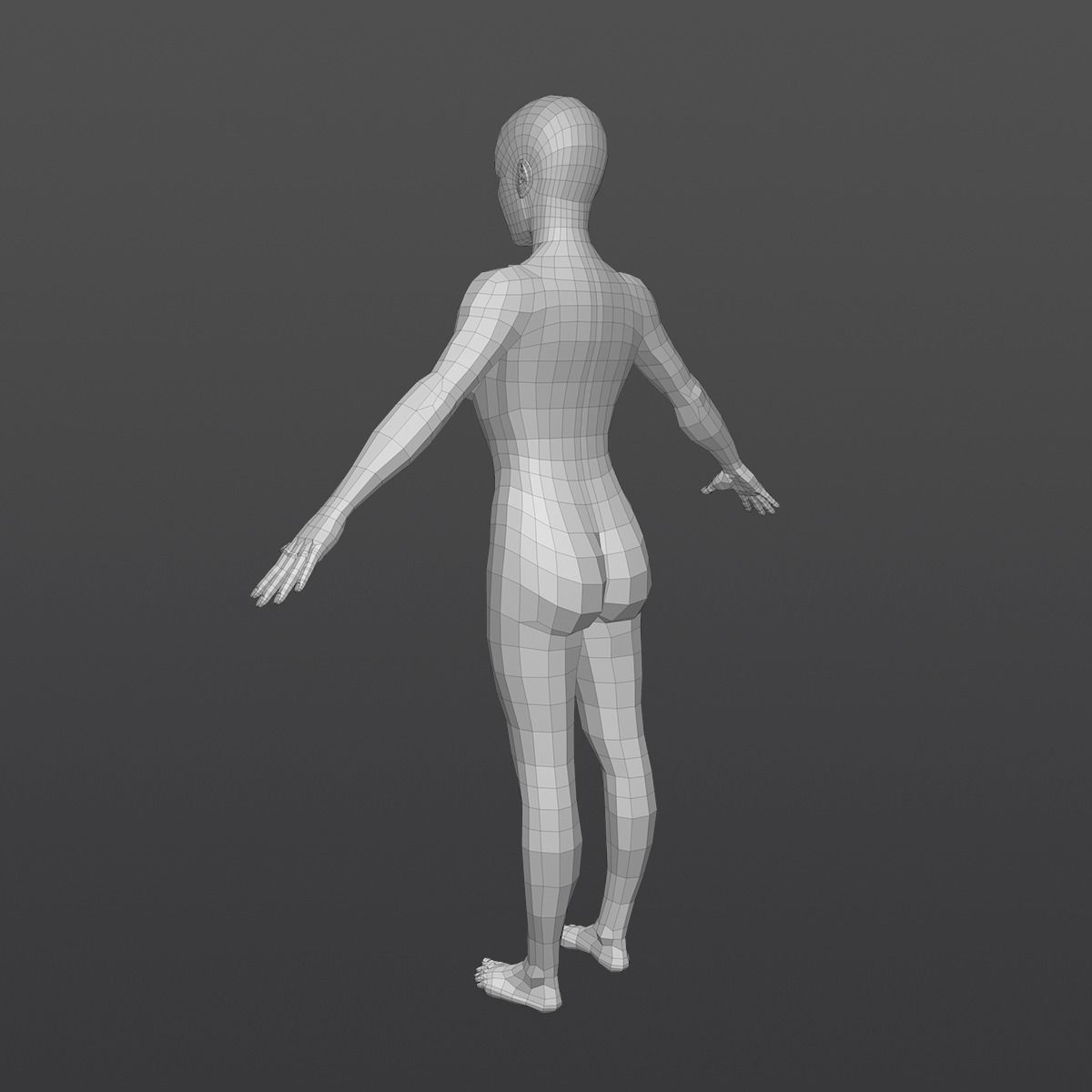 Girl Base Mesh free VR / AR / low-poly 3D model | CGTrader
