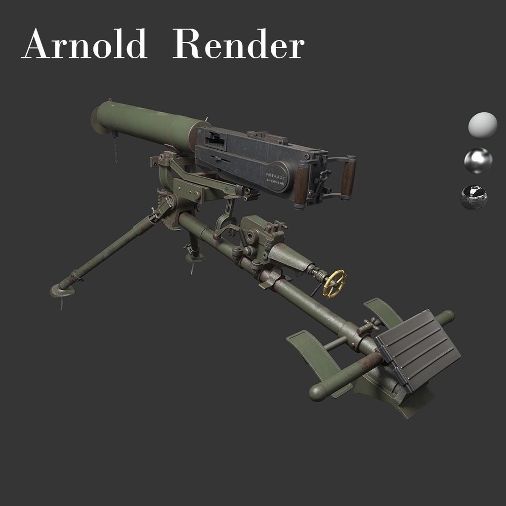 Maxim Heavy Machine Gun Maxim gun 3D model | CGTrader