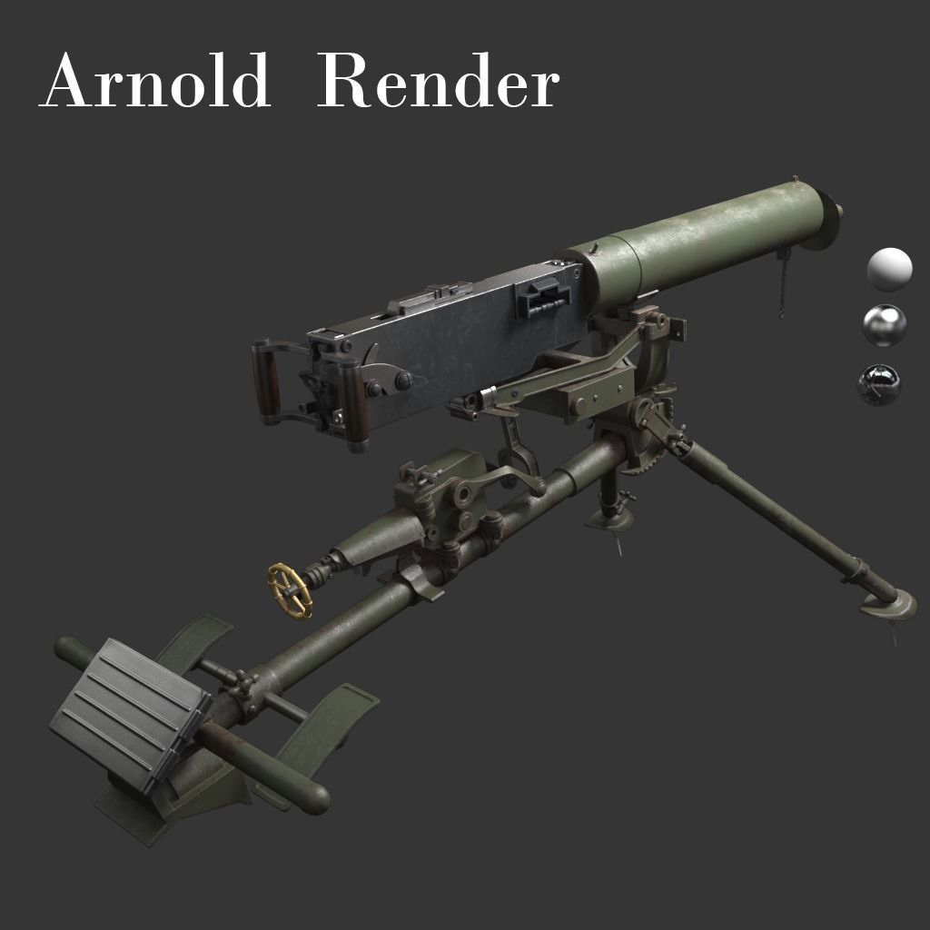 Maxim Heavy Machine Gun Maxim gun 3D model | CGTrader