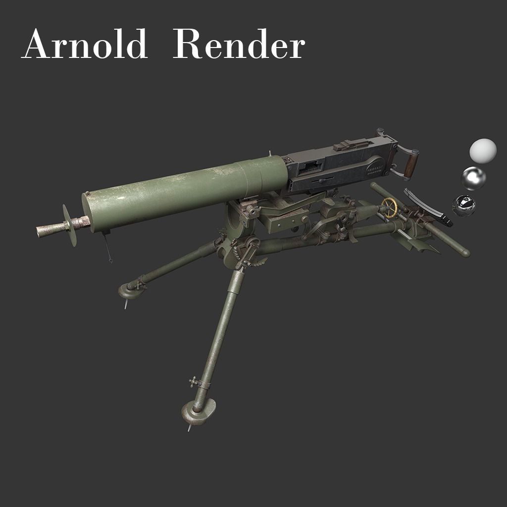 Maxim Heavy Machine Gun Maxim gun 3D model | CGTrader
