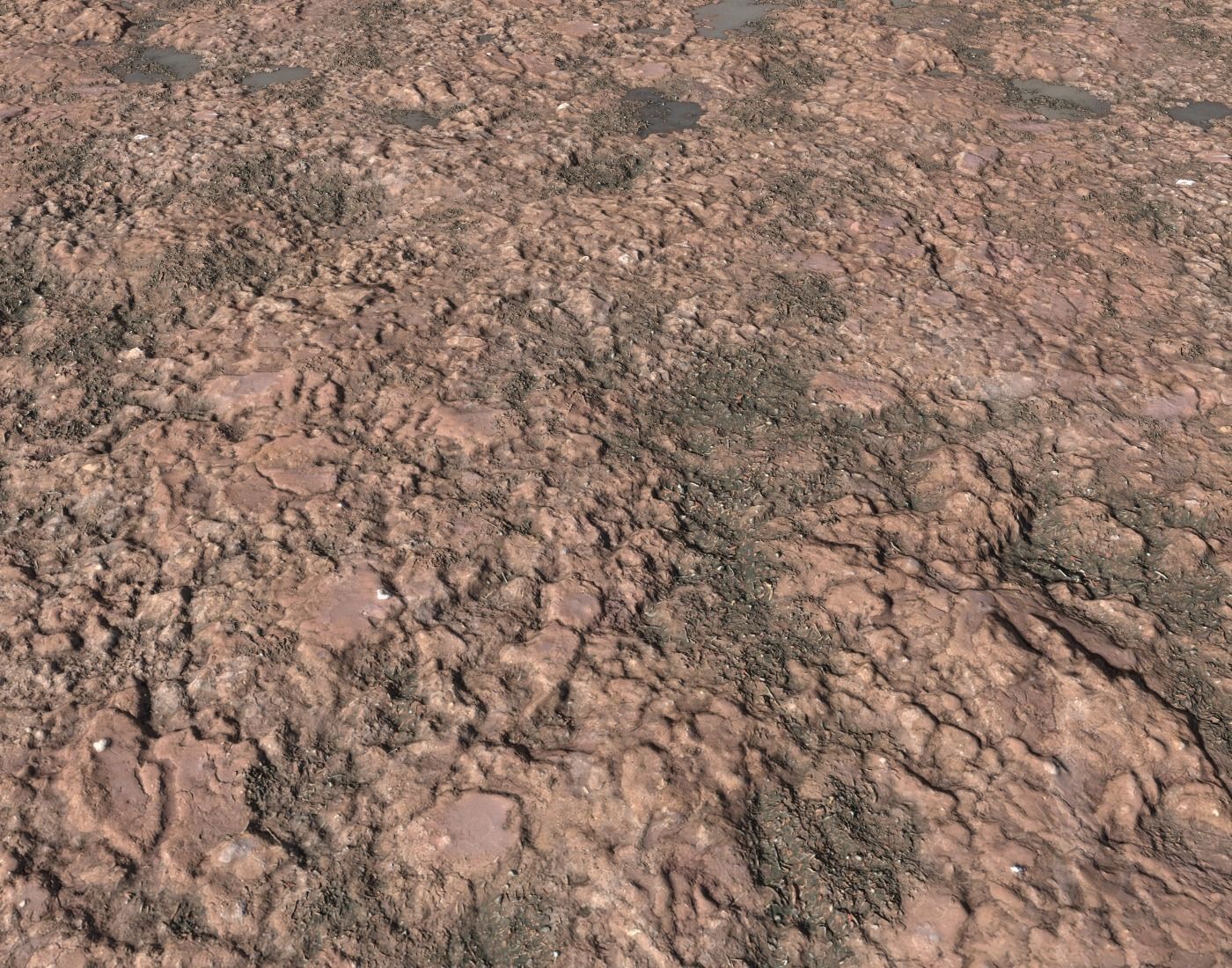 Red arid terrain seamless PBR Texture | CGTrader