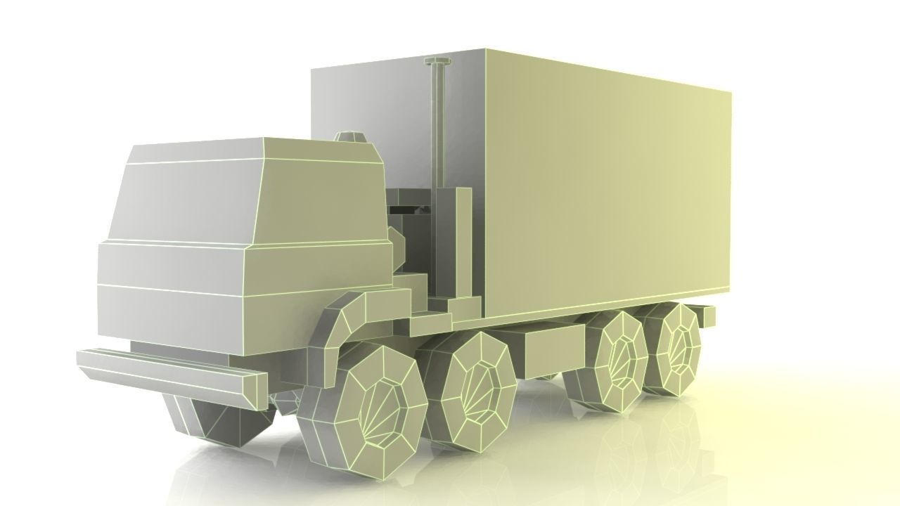 3D model Ural-5323 S-400 Command Center PBU 55K6E VR / AR / low-poly ...