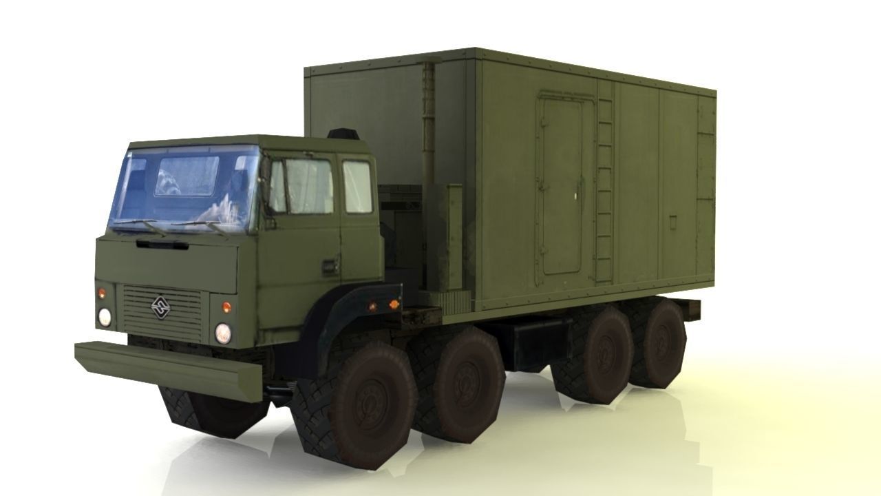 3D model Ural-5323 S-400 Command Center PBU 55K6E VR / AR / low-poly ...