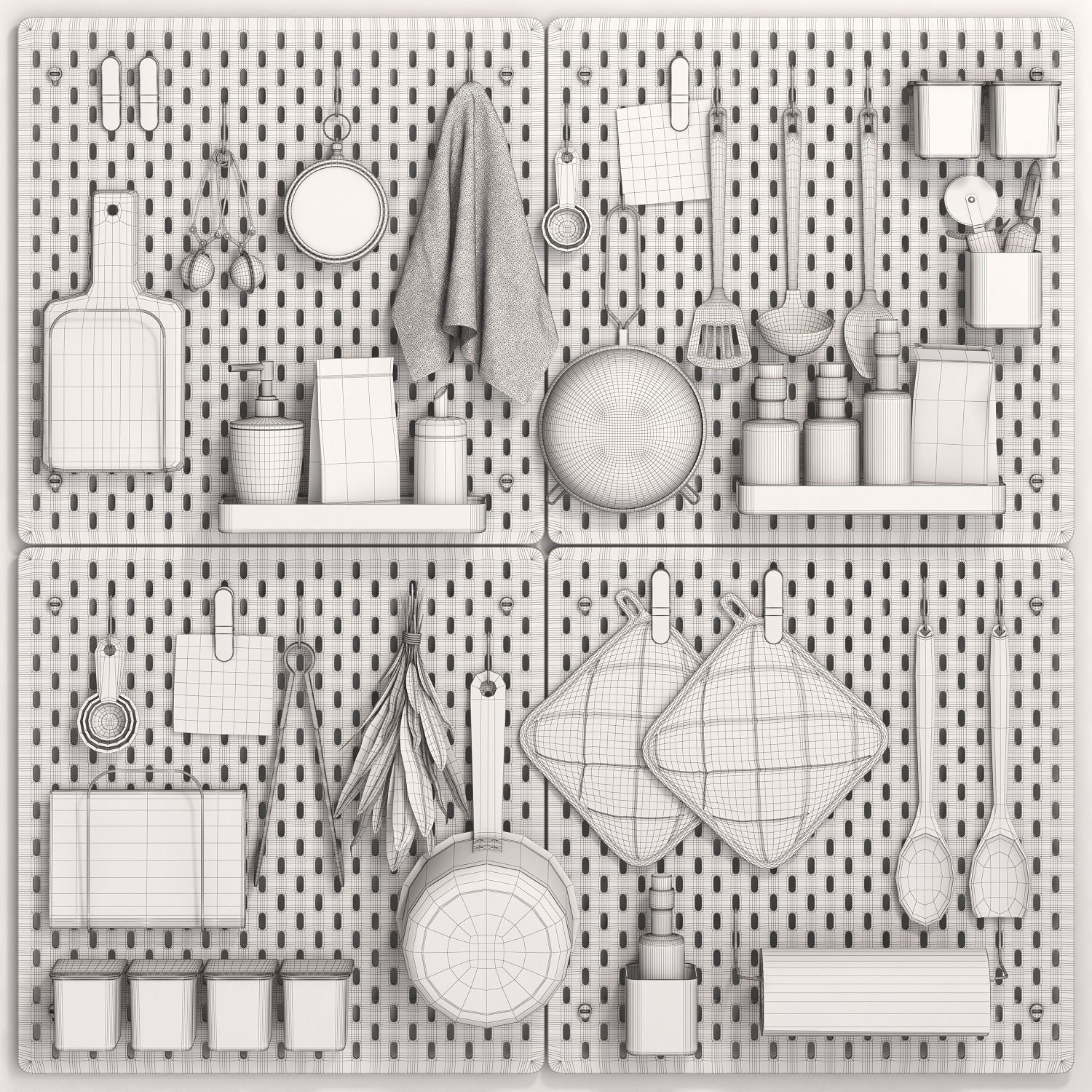 SKADIS kitchen set 3D model | CGTrader