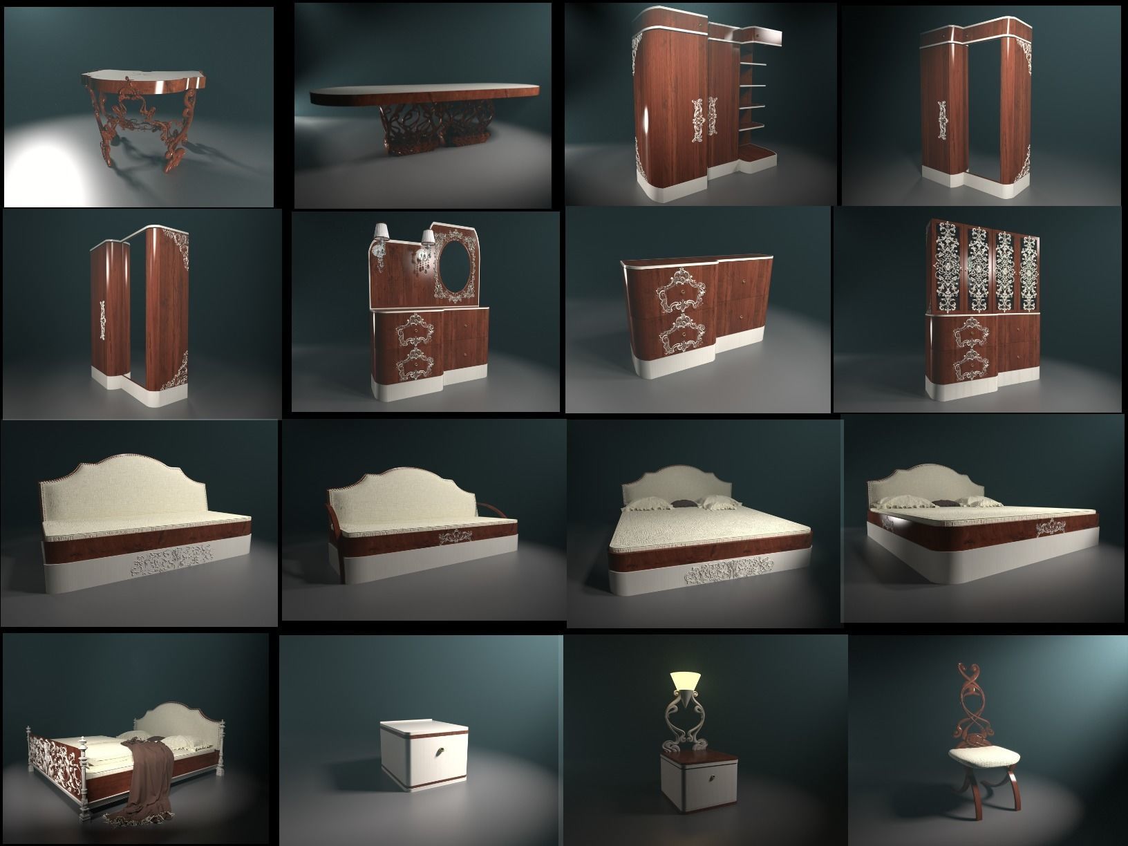 3D Vintage furniture set | CGTrader