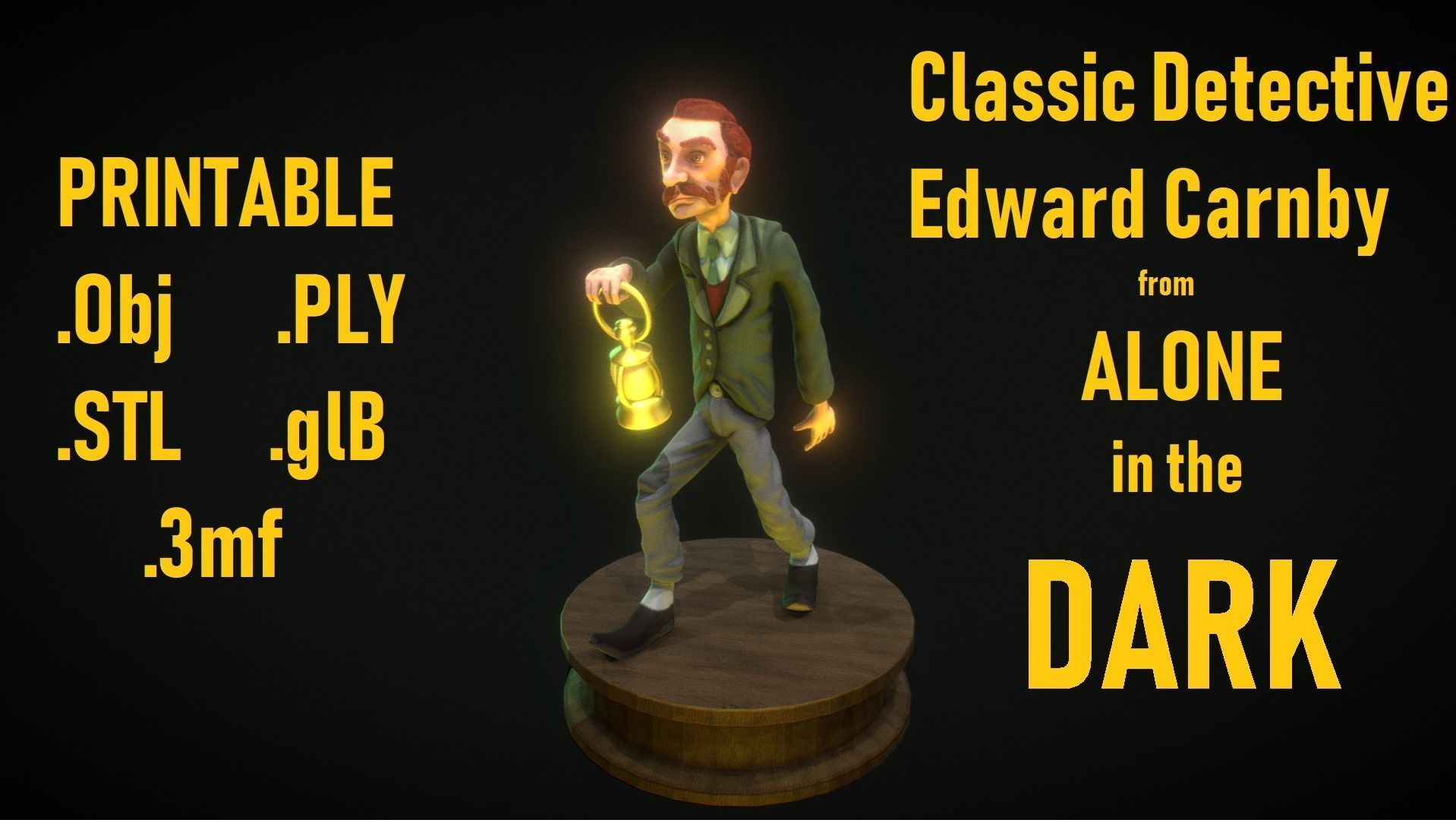 Edward Carnby - From Alone in the Dark - Printable Character 3D model ...