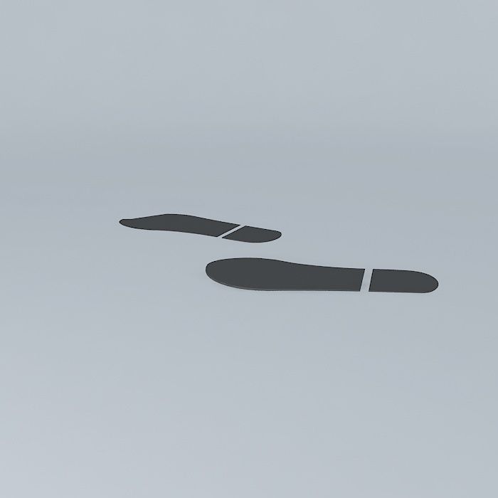 Footprint decoration in footprint format free 3D model | CGTrader