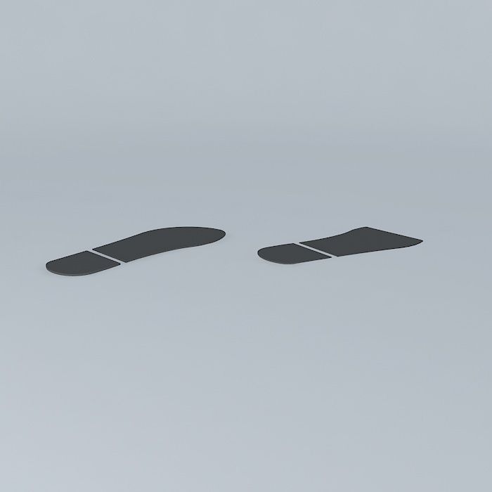 Footprint decoration in footprint format free 3D model | CGTrader