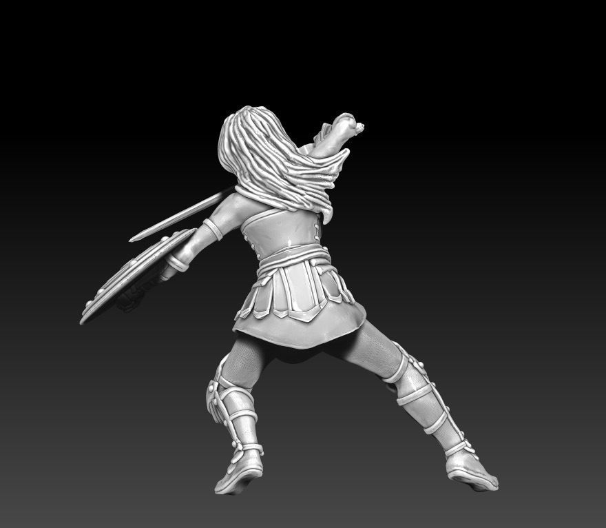 Heroic fantasy bundle - 4 fantasy miniatures 35mm scale 3D model 3D ...