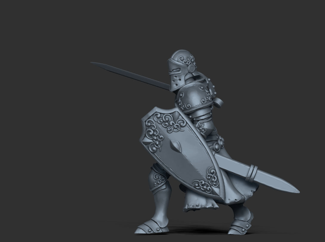 Heroic fantasy bundle - 4 fantasy miniatures 35mm scale 3D model 3D ...