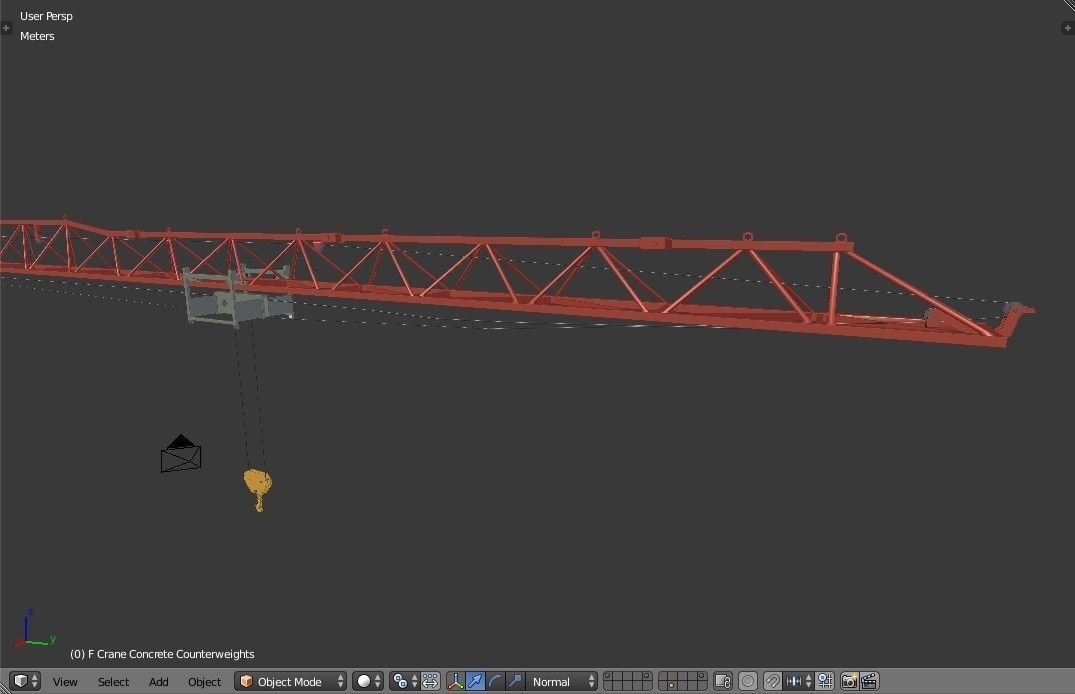 Flat Top Tower Crane 2 - Construction Crane 3D model | CGTrader