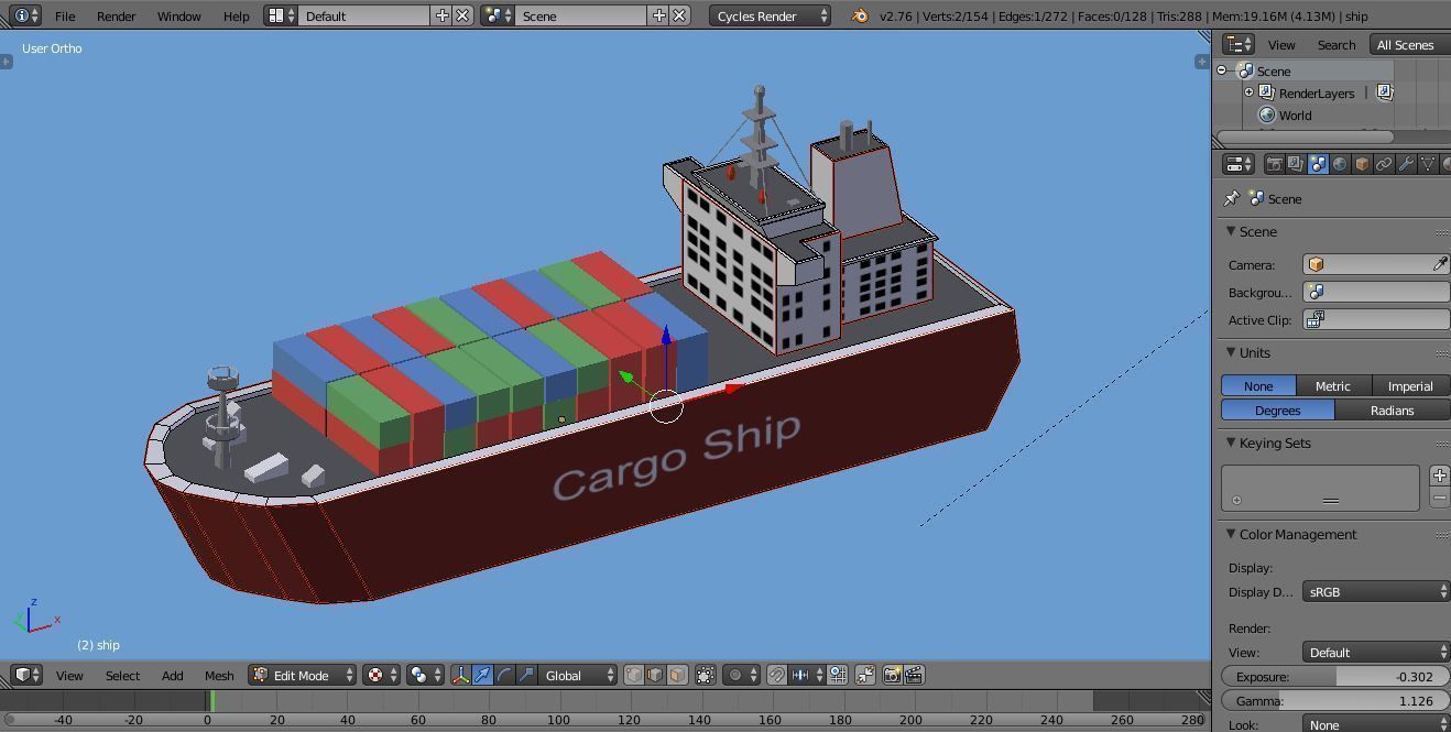 3D model Low Poly Cargo ship Game Ready VR / AR / low-poly | CGTrader