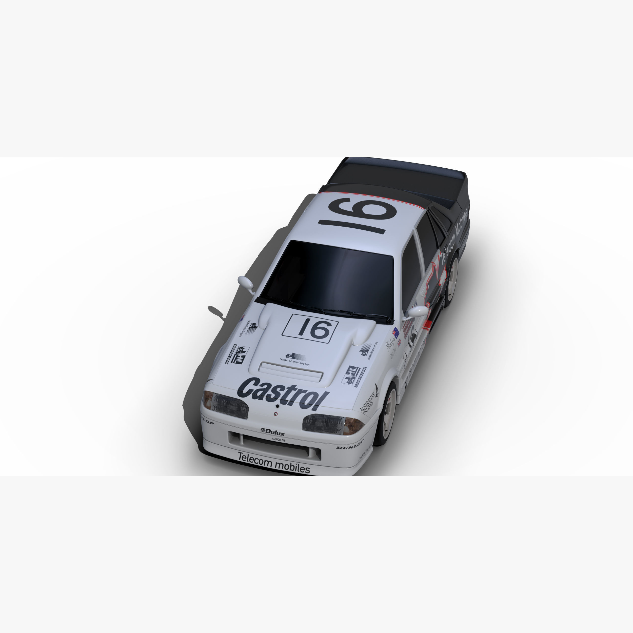 3D model Holden Commodore VL Race Car 1990 VR / AR / low-poly rigged ...